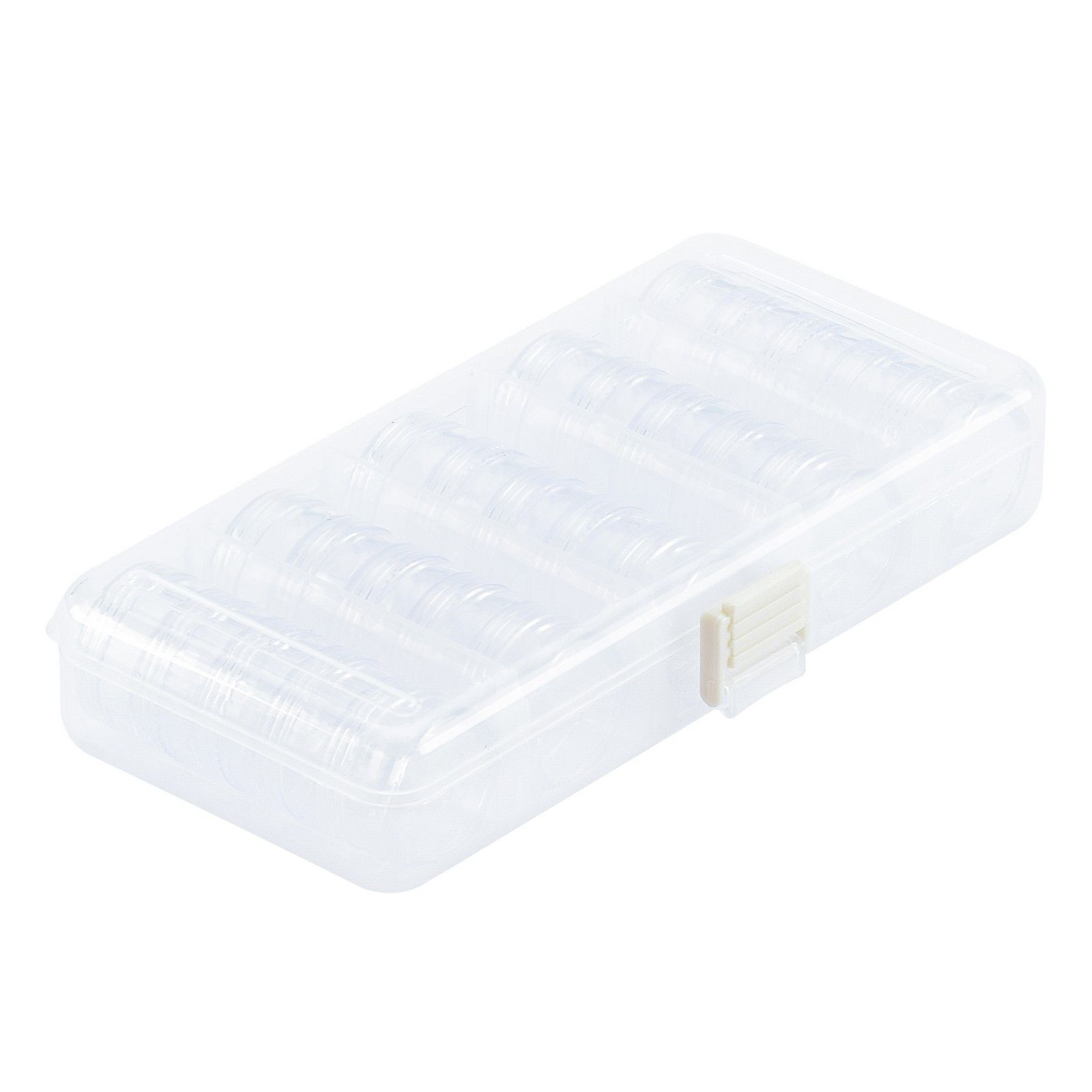 Transparent storage box with individual jars | Vaessen Creative