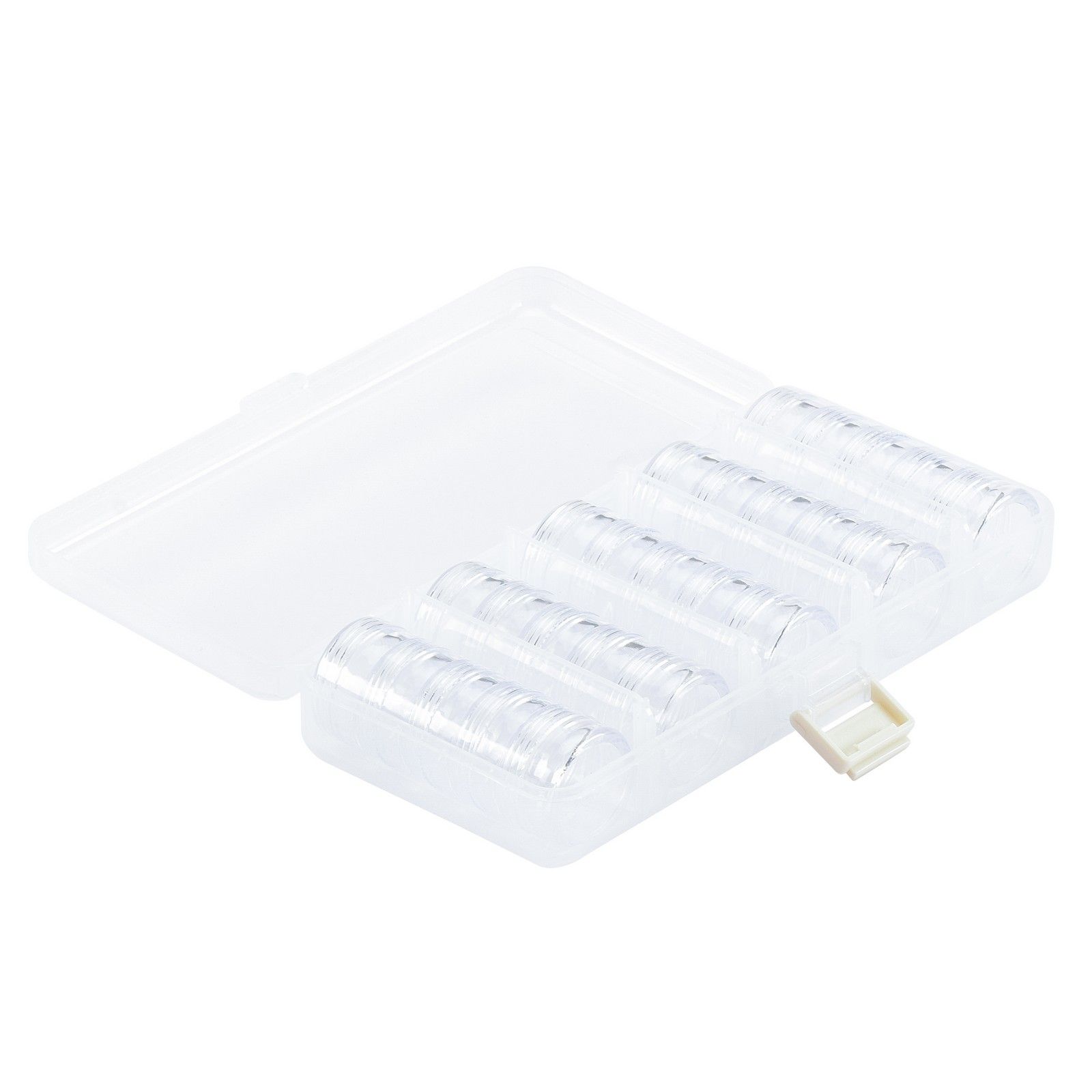 Transparent storage box with individual jars | Vaessen Creative