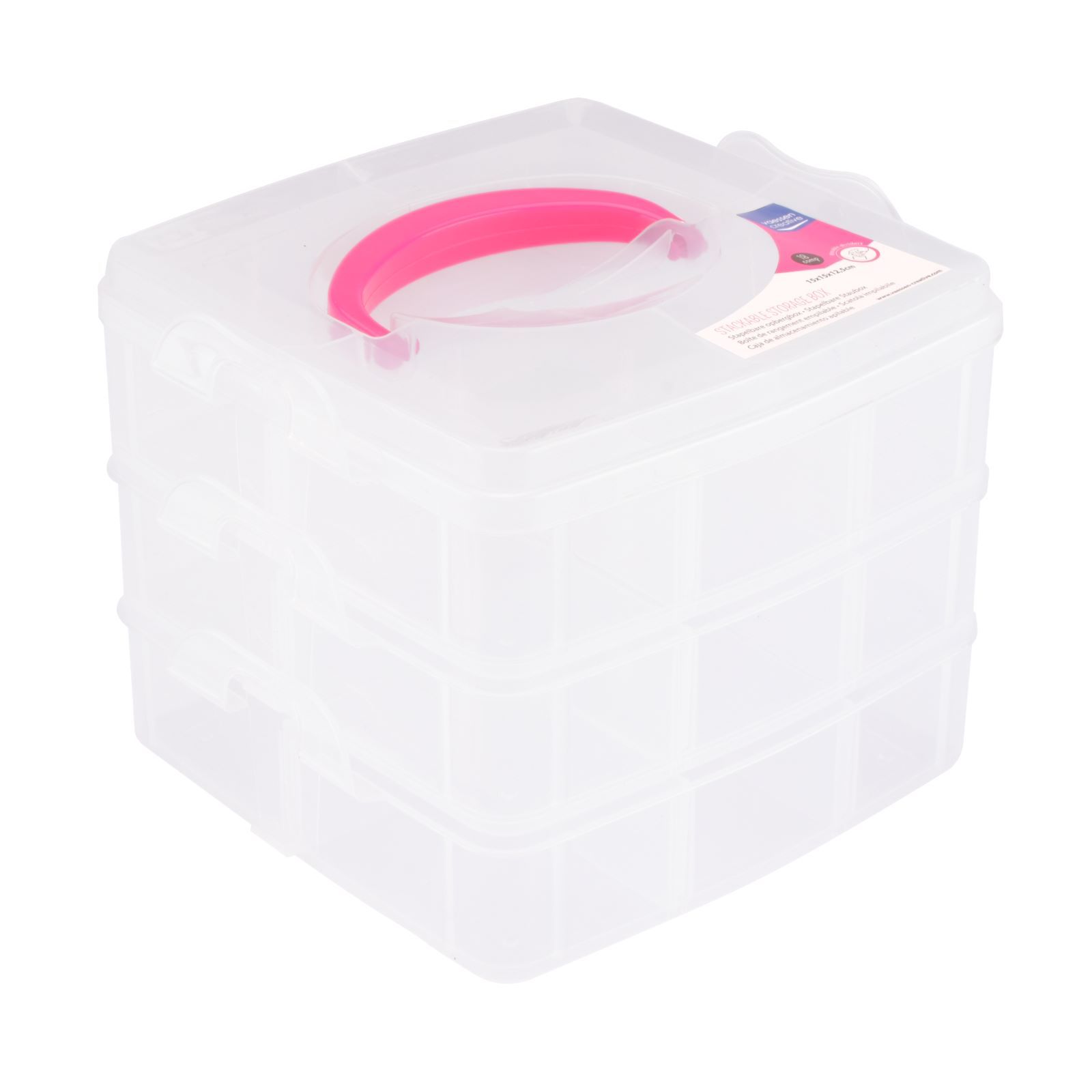 Vaessen Creative • Stackable Storage Box with 18 Compartments