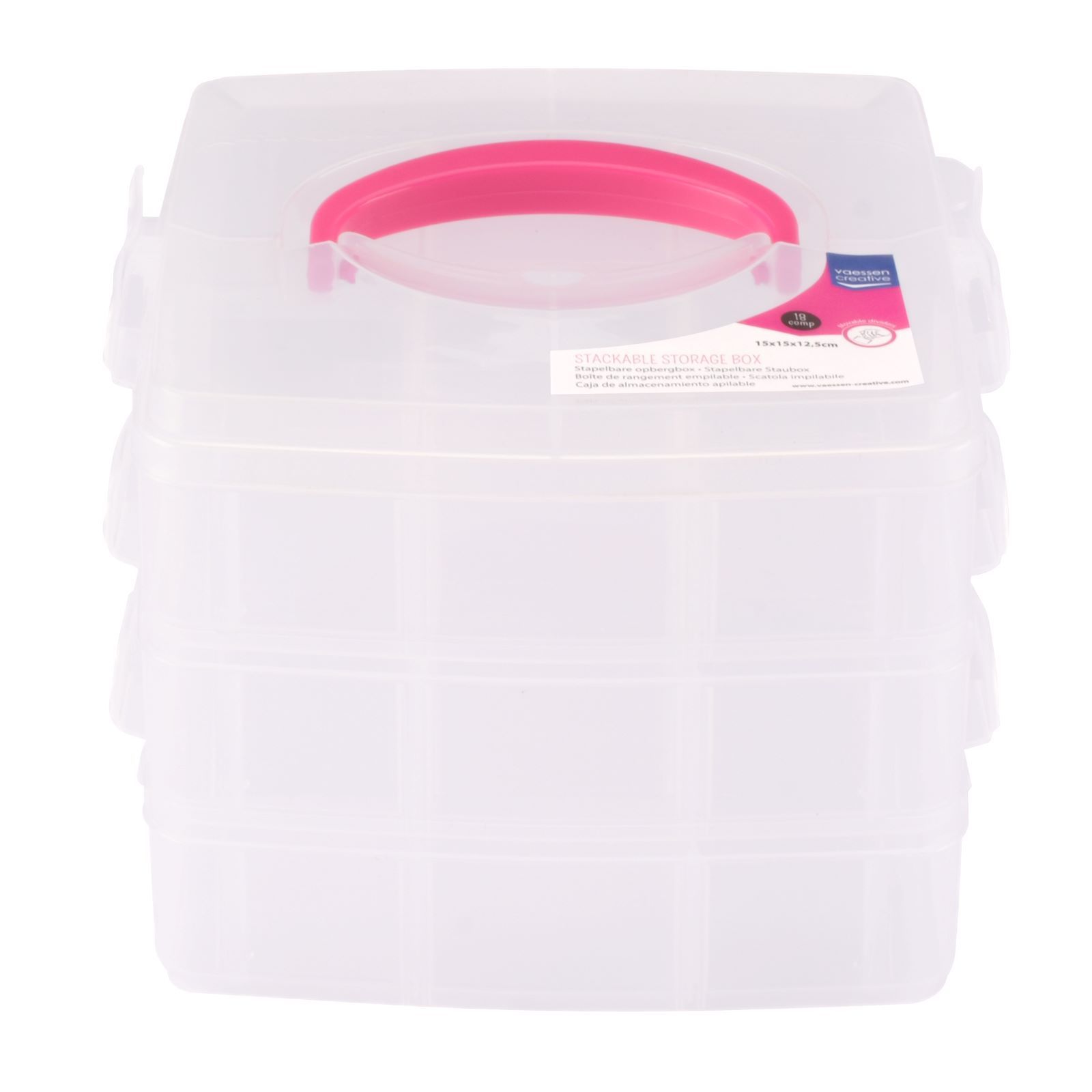 Vaessen Creative • Stackable Storage Box with 18 Compartments