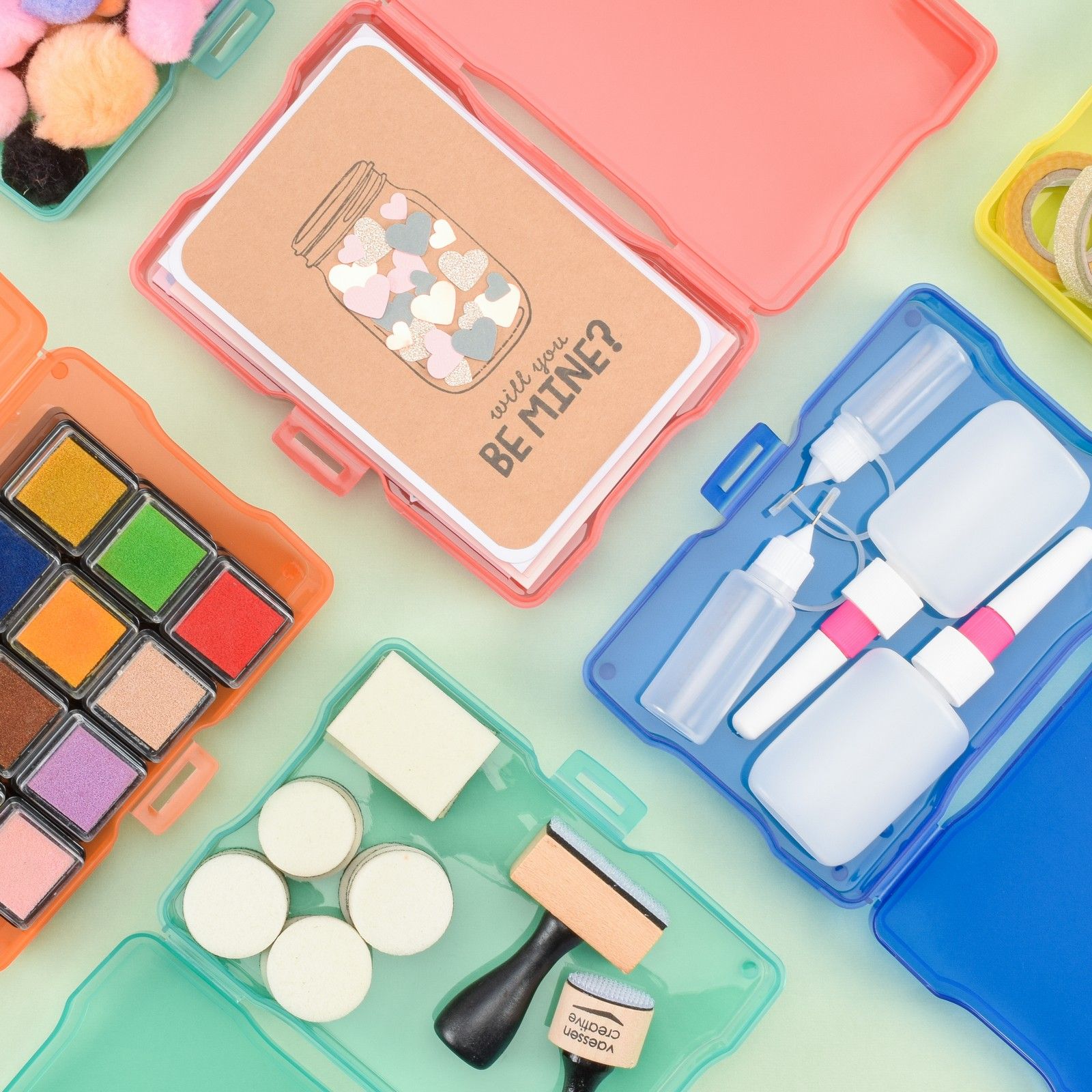 Vaessen Creative • Colourful Storage Boxes Assorted 8pcs