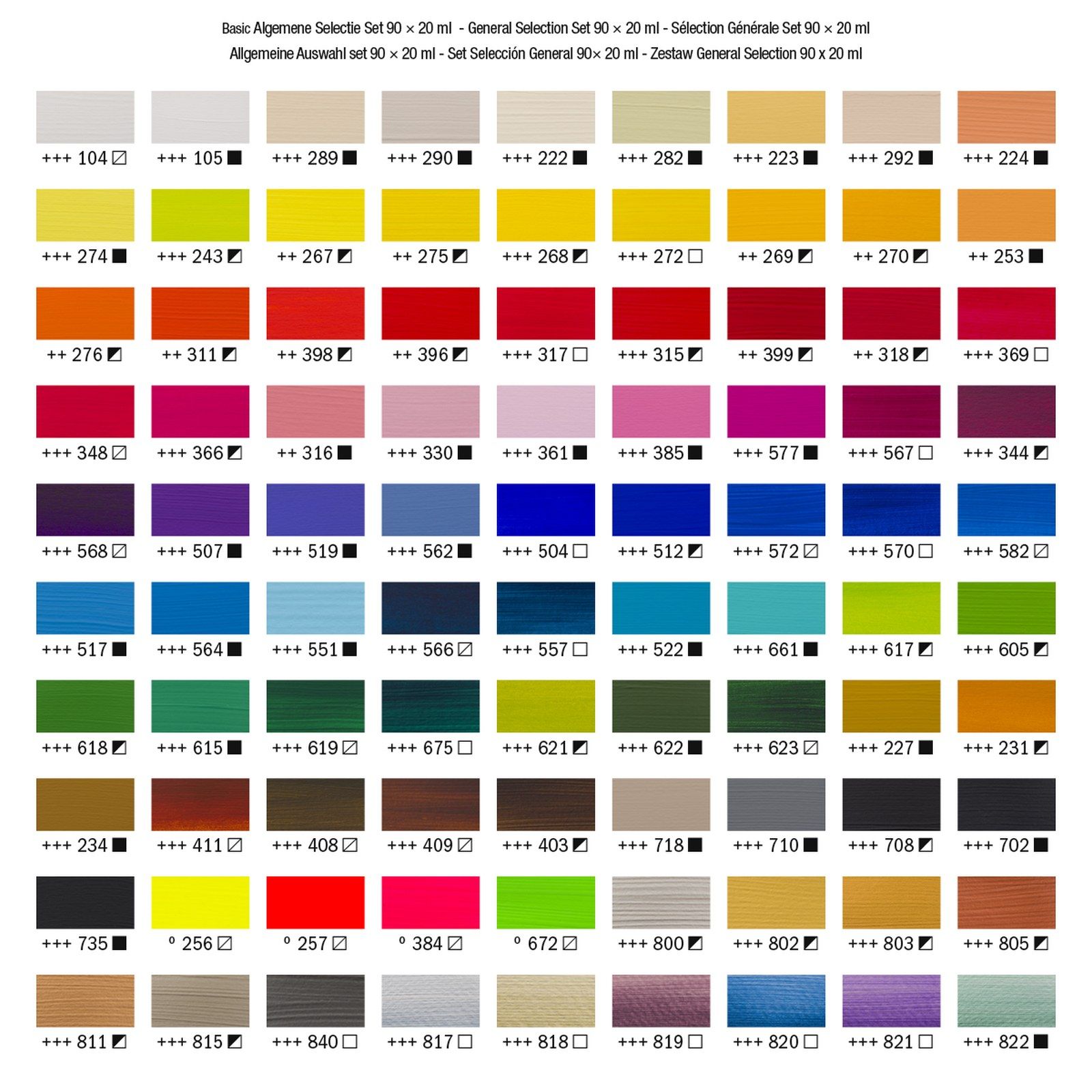 Amsterdam • Standard Series Acrylic Paint Complete Collection Set 90x20ml
