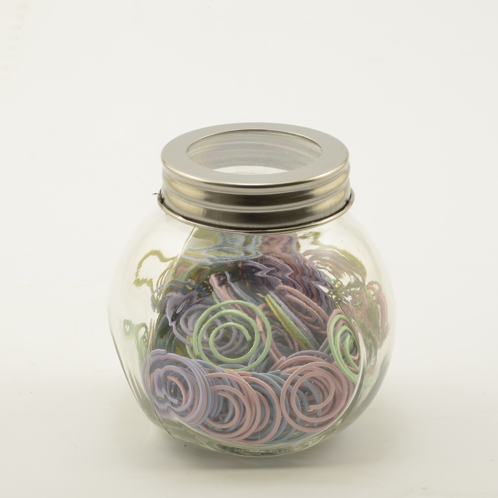 Vaessen Creative • Paper Clips In Jar 120g +/-143pieces Round 22mm Pastel