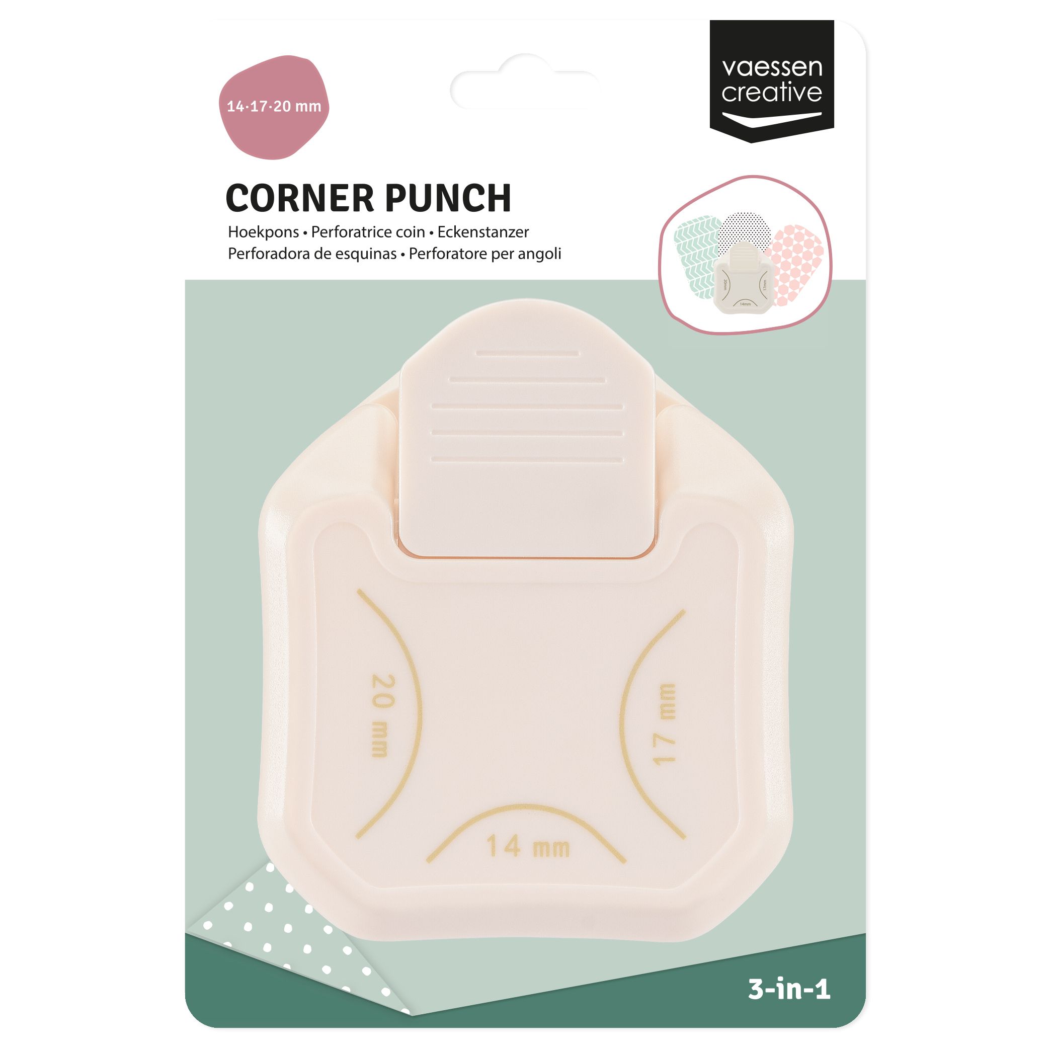 3-in-1 Corner Punch 14-17-20mm | Vaessen Creative