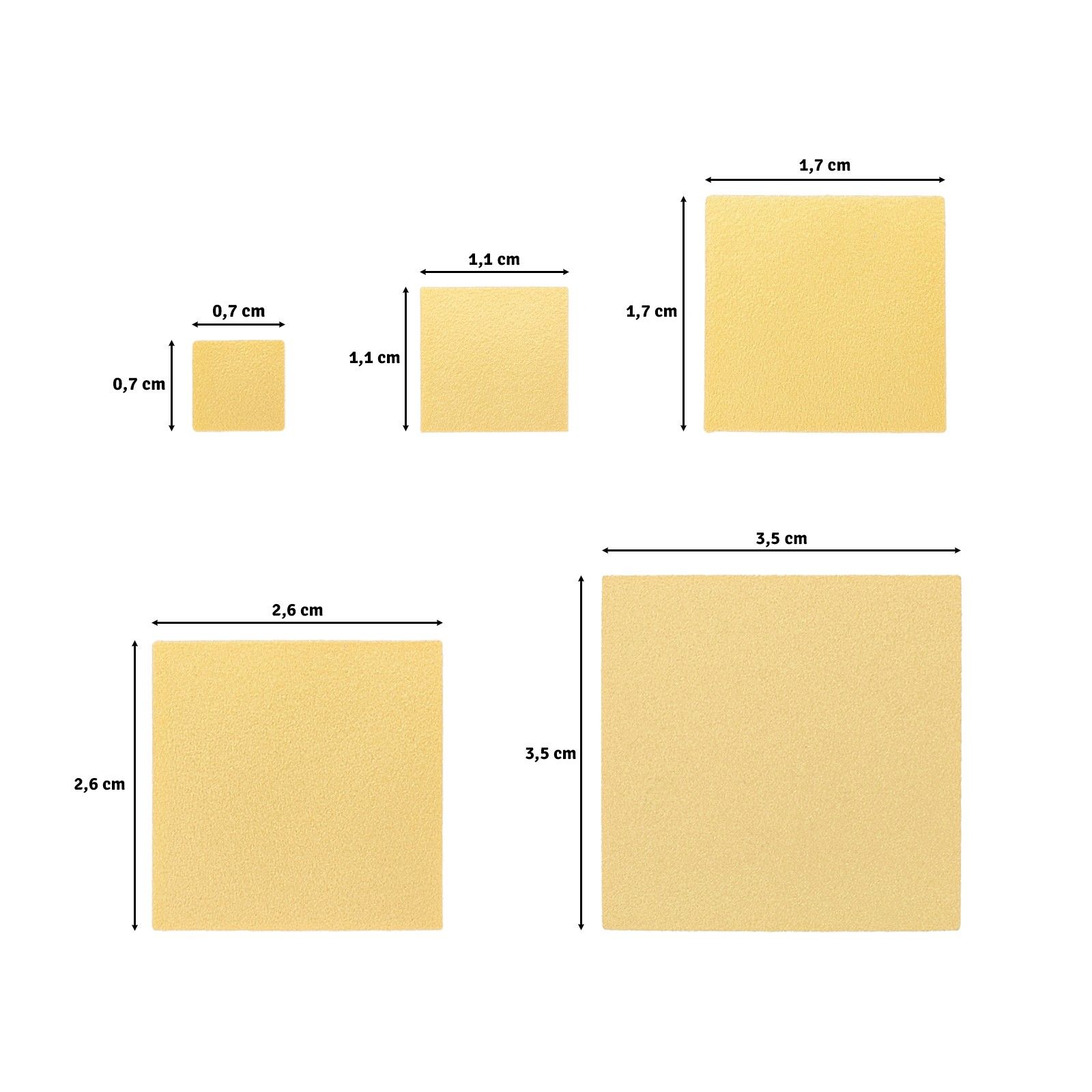 Craft Punch Set Squares 5pcs | Vaessen Creative