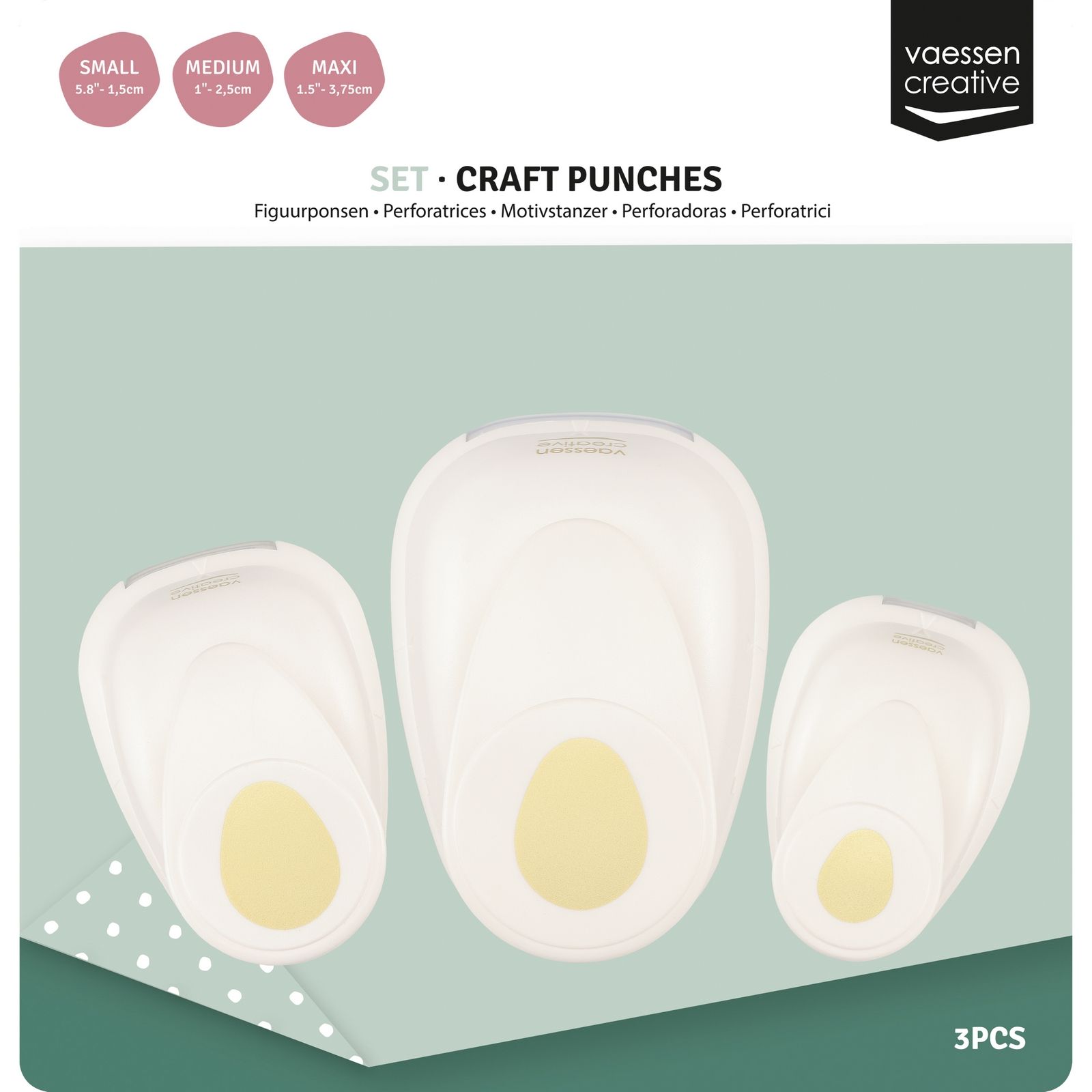 Craft Punch Set Eggs 3pcs | Vaessen Creative