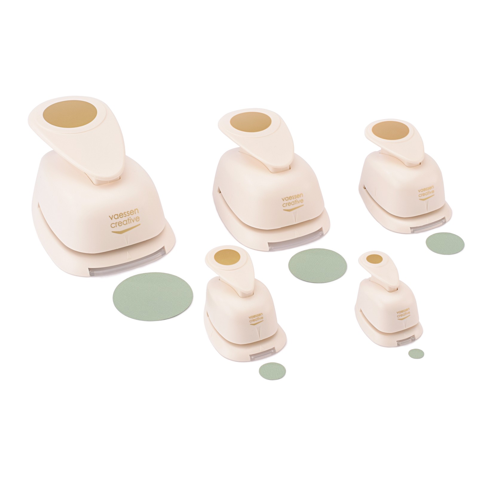 Craft Punch Set Circles 5pcs | Vaessen Creative