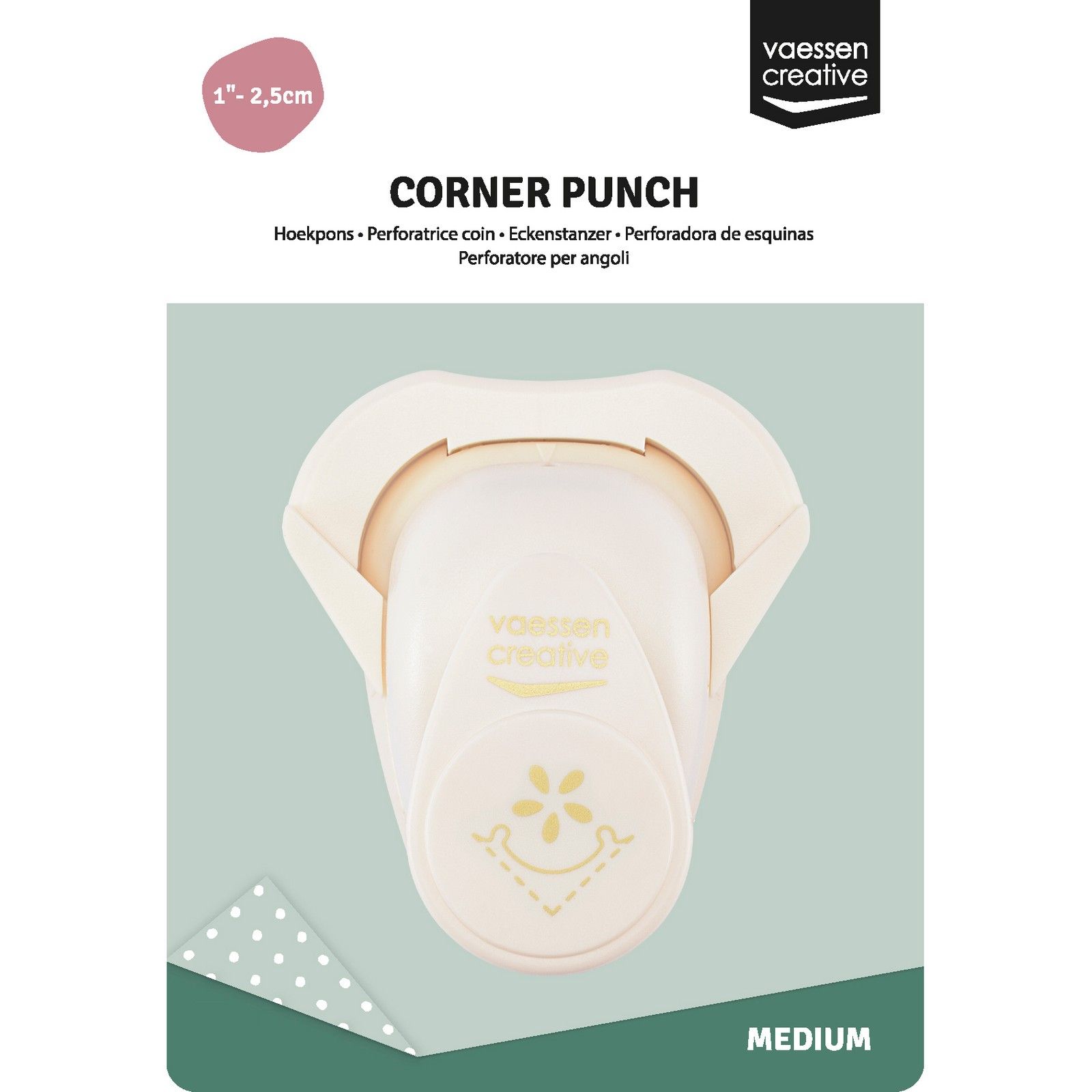 Corner Punch Decorative Daisy 2x2cm | Vaessen Creative