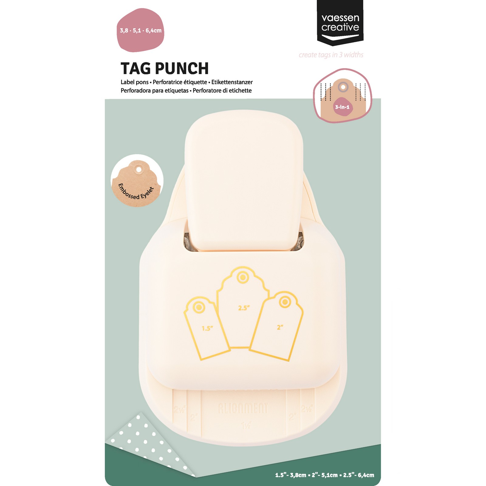 3-in-1 Tag Punch Scallop | Vaessen Creative