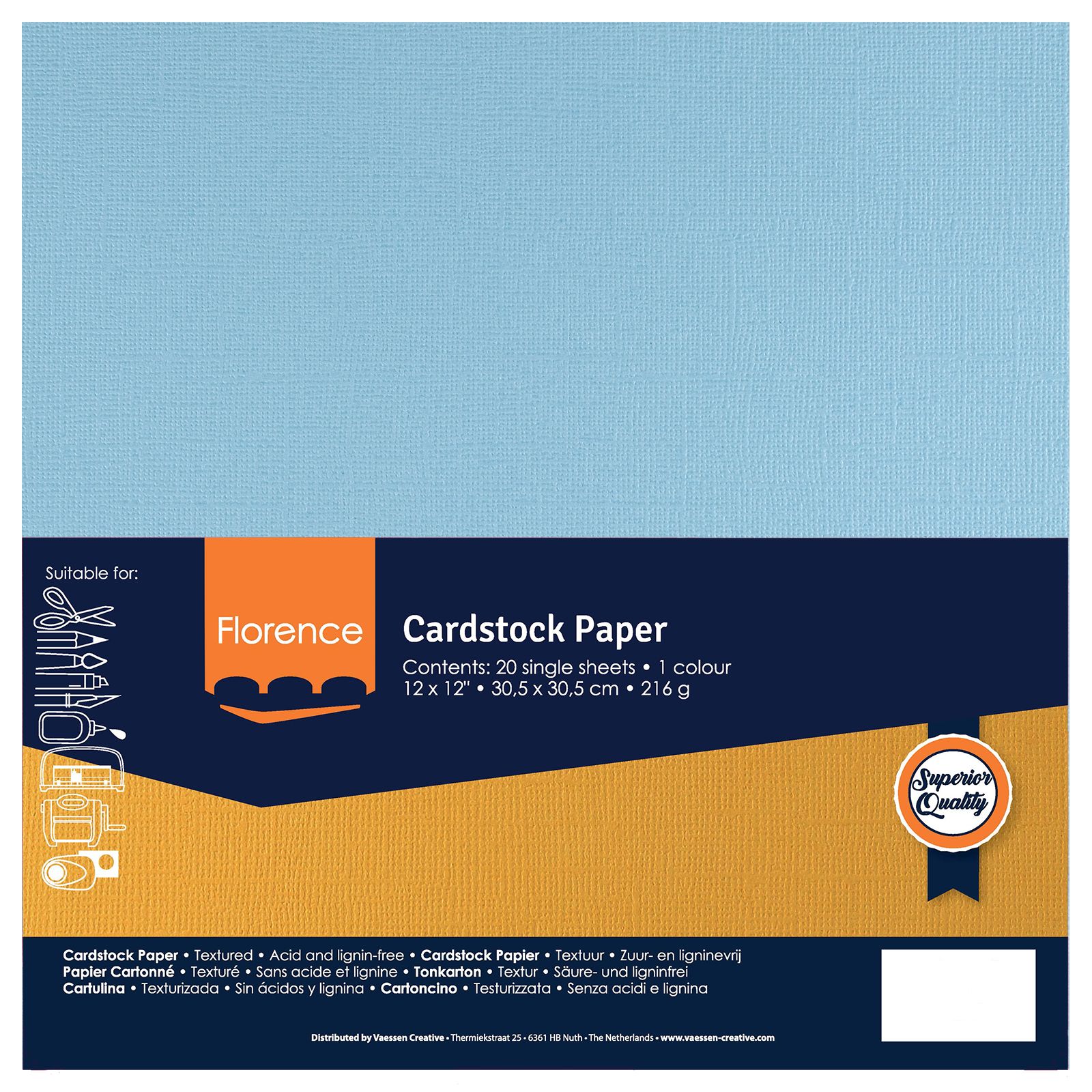 Versatile cardstock paper 216 gsm | Vaessen Creative