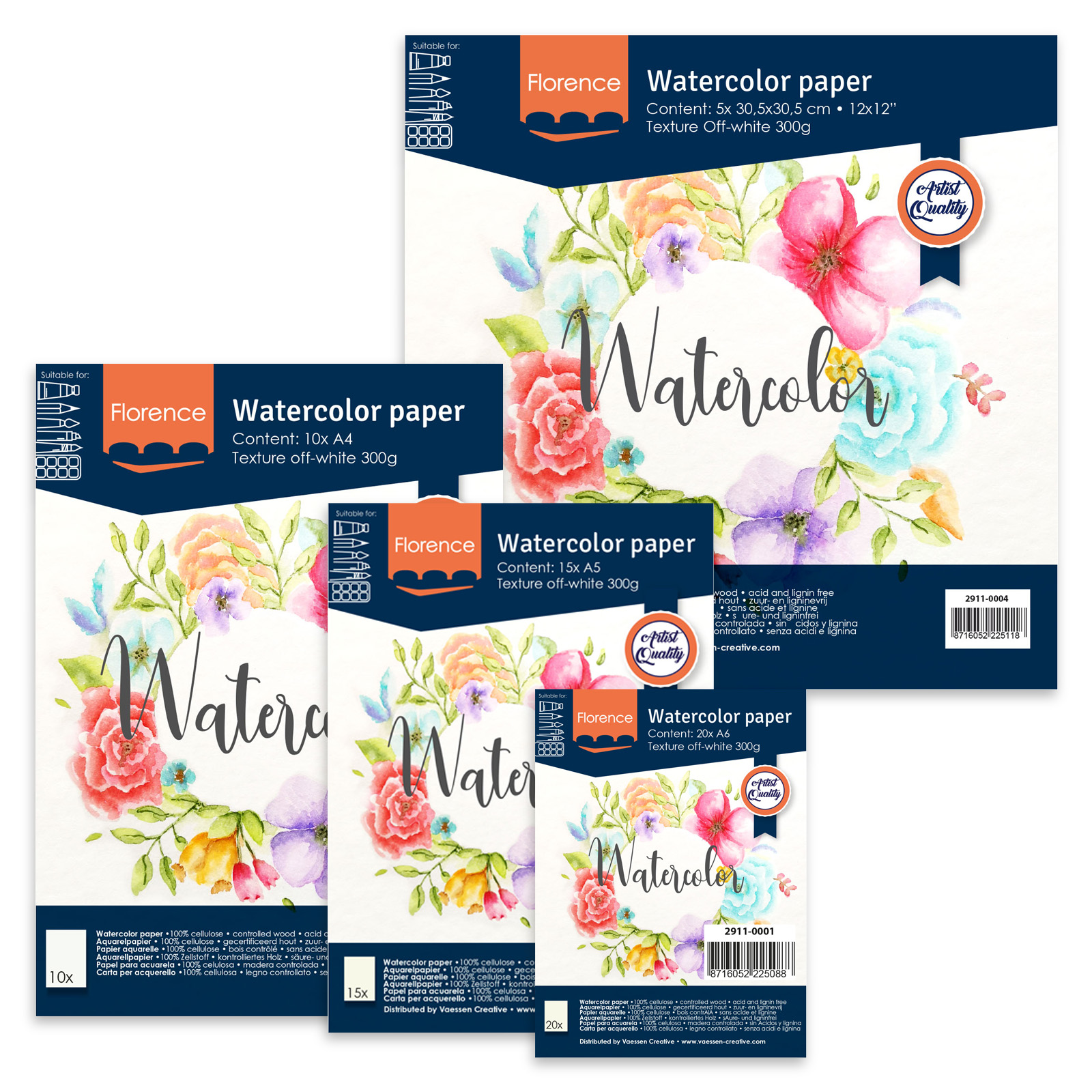 Florence • Watercolour Paper Texture 300g Off-White