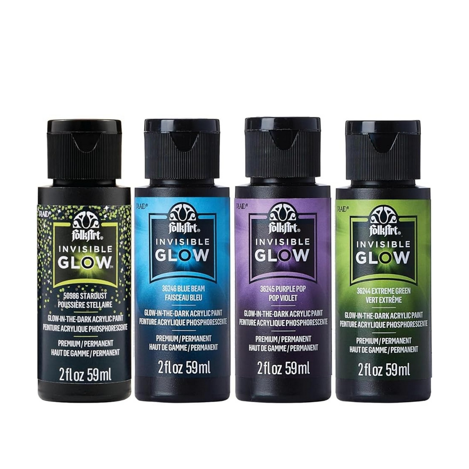 Folkart • Invisible Glow in the Dark Acrylic Paint Permanent