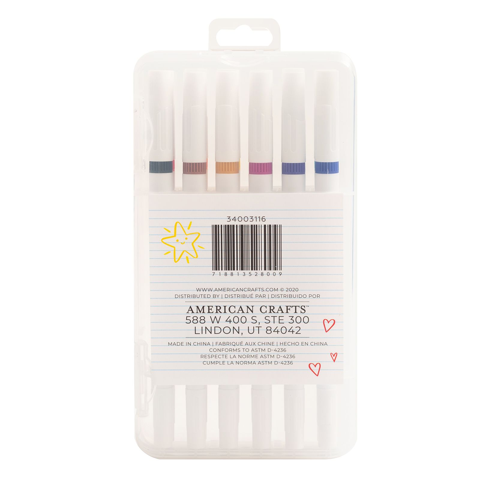 American Crafts • Marker Set Dual Tip Doodlers Chisel Fine