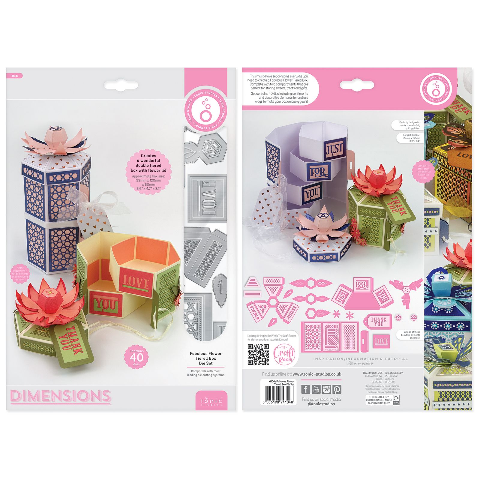 Tonic Studios • Dimensions tiered boxes die set Fabulous flower