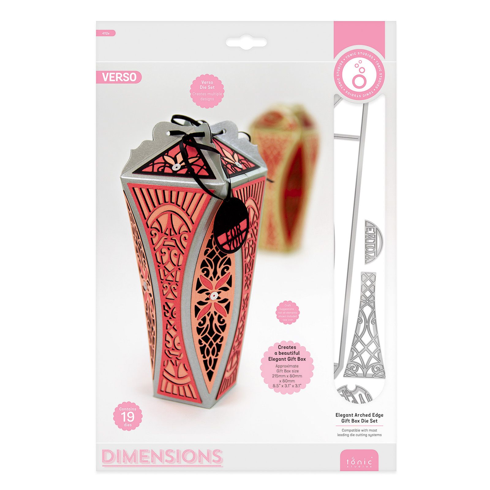 Tonic Studios • Dimensions die set Elegant arched edge gift box
