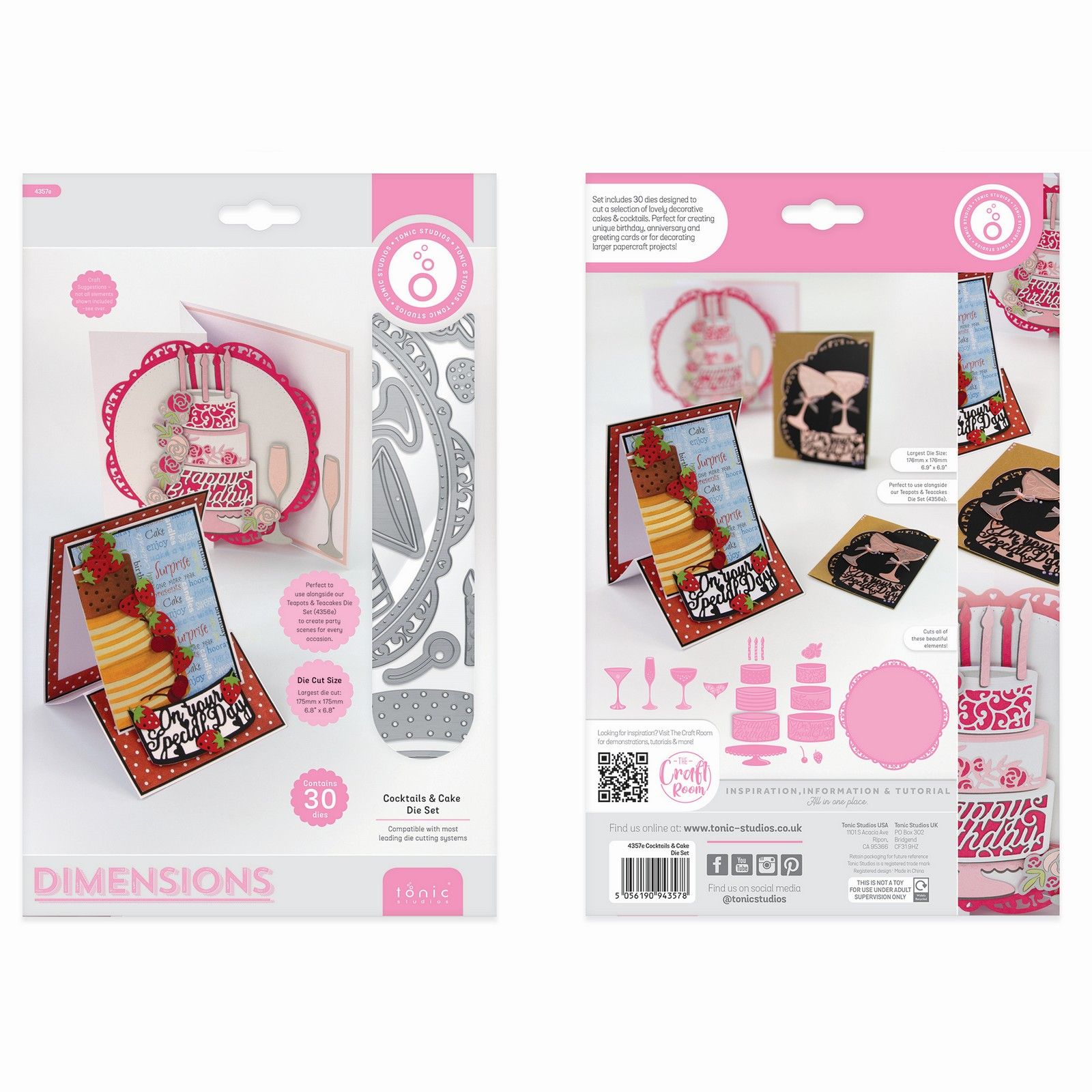 Tonic Studios • Dimensions die set Cocktails & cake