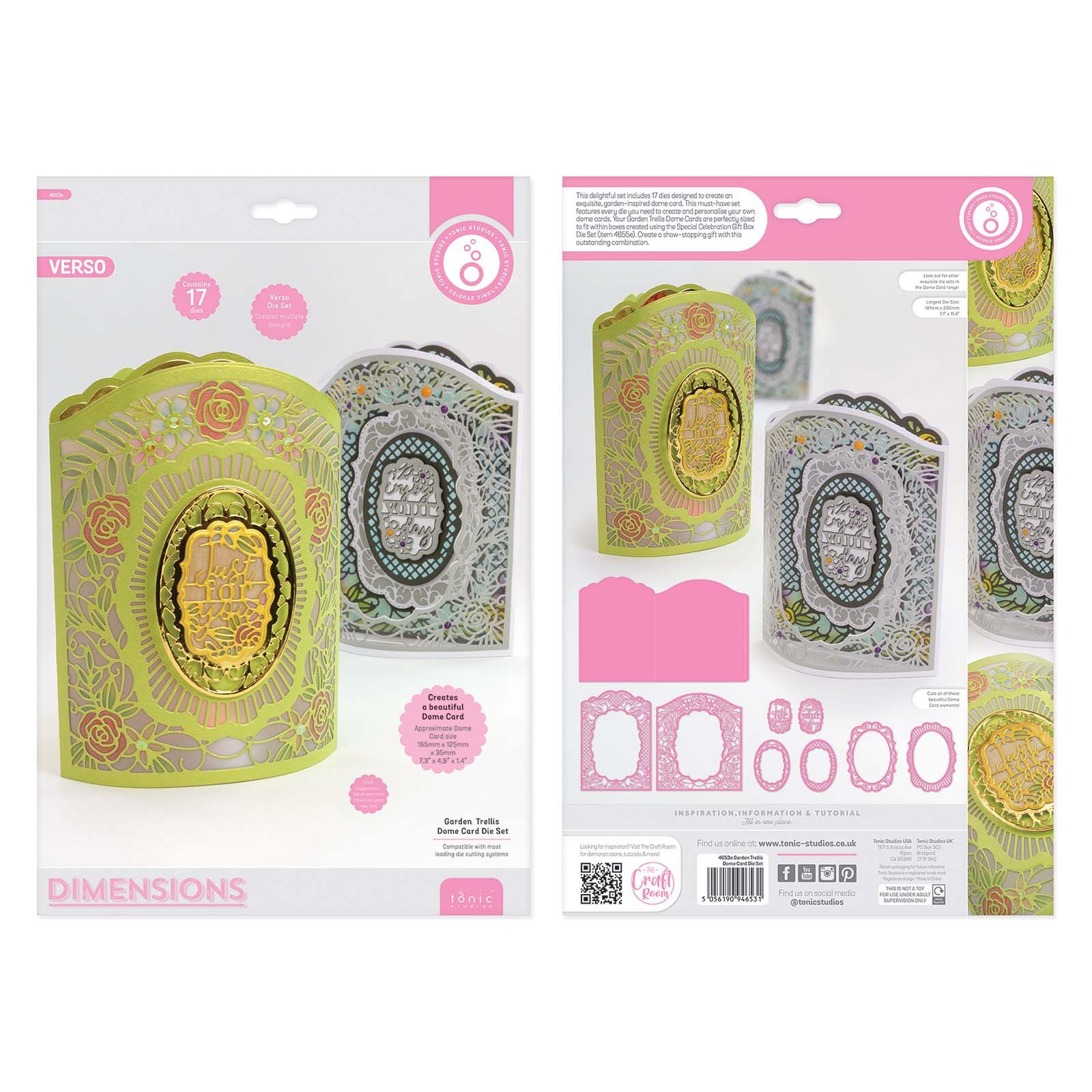 Tonic Studios • Dimensions dome card die set Garden trellis