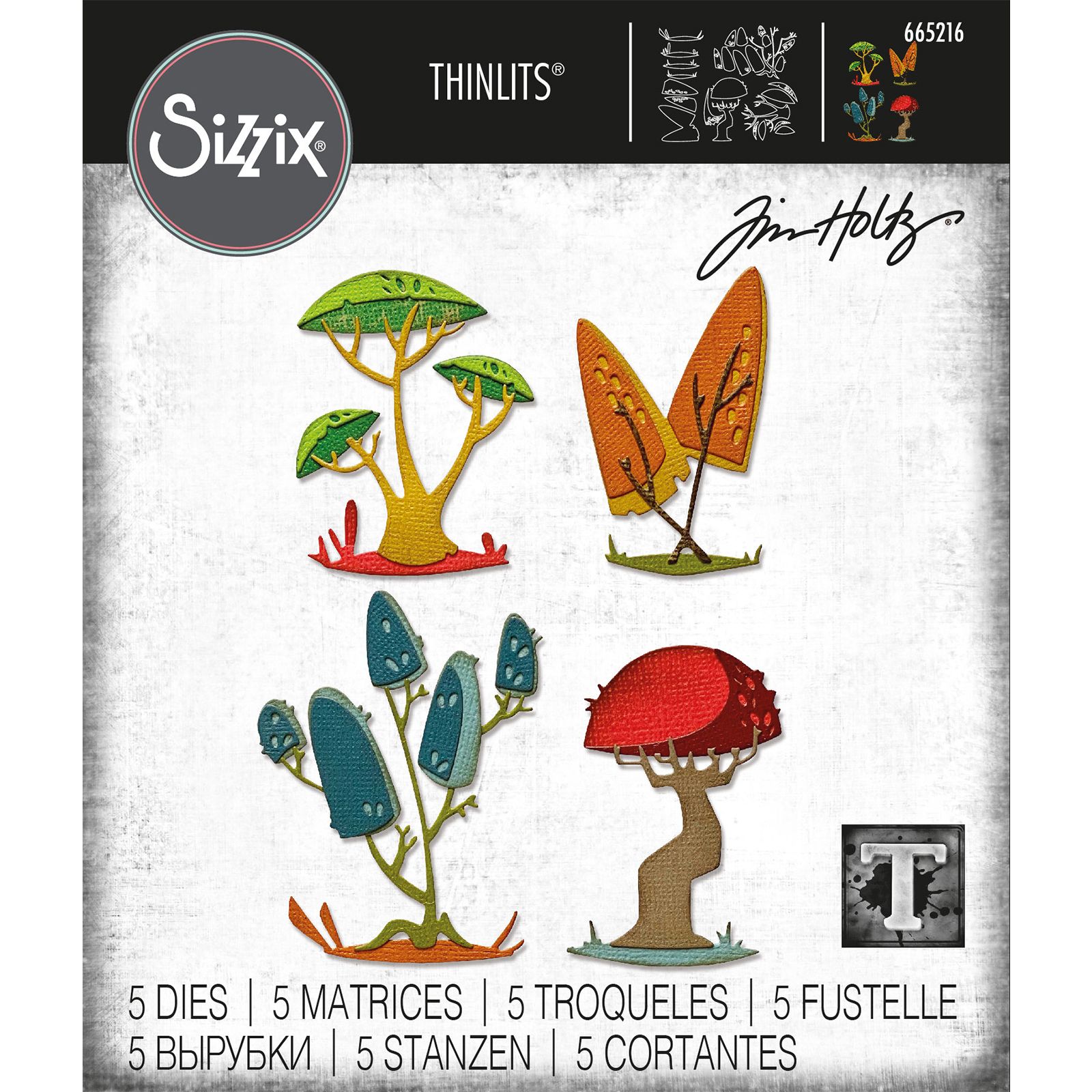 Sizzix • Tim Holtz Thinlits Die Set Funky Toadstools