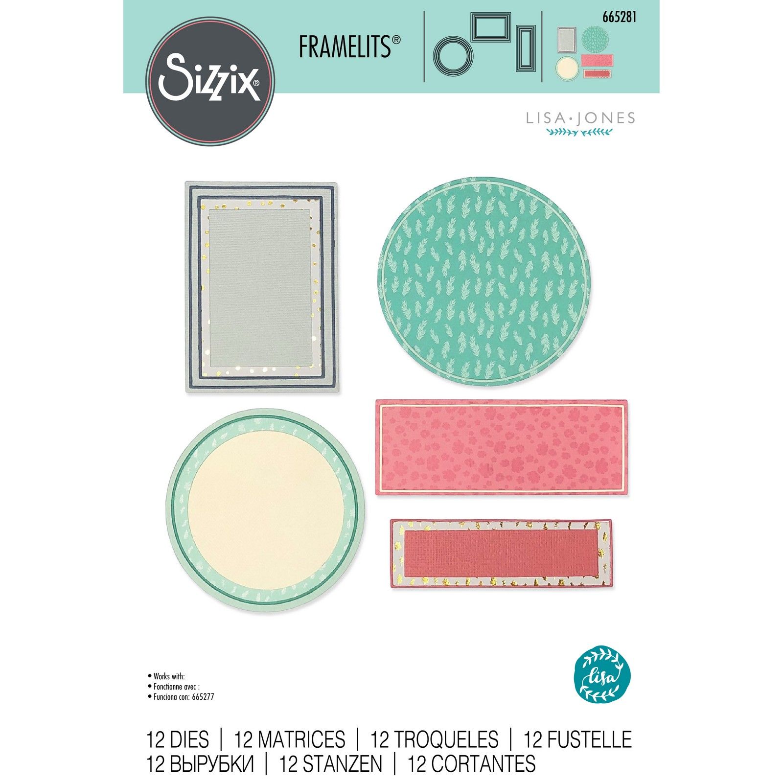 Sizzix • Framelits Die Set Frames & Borders By Lisa Jones