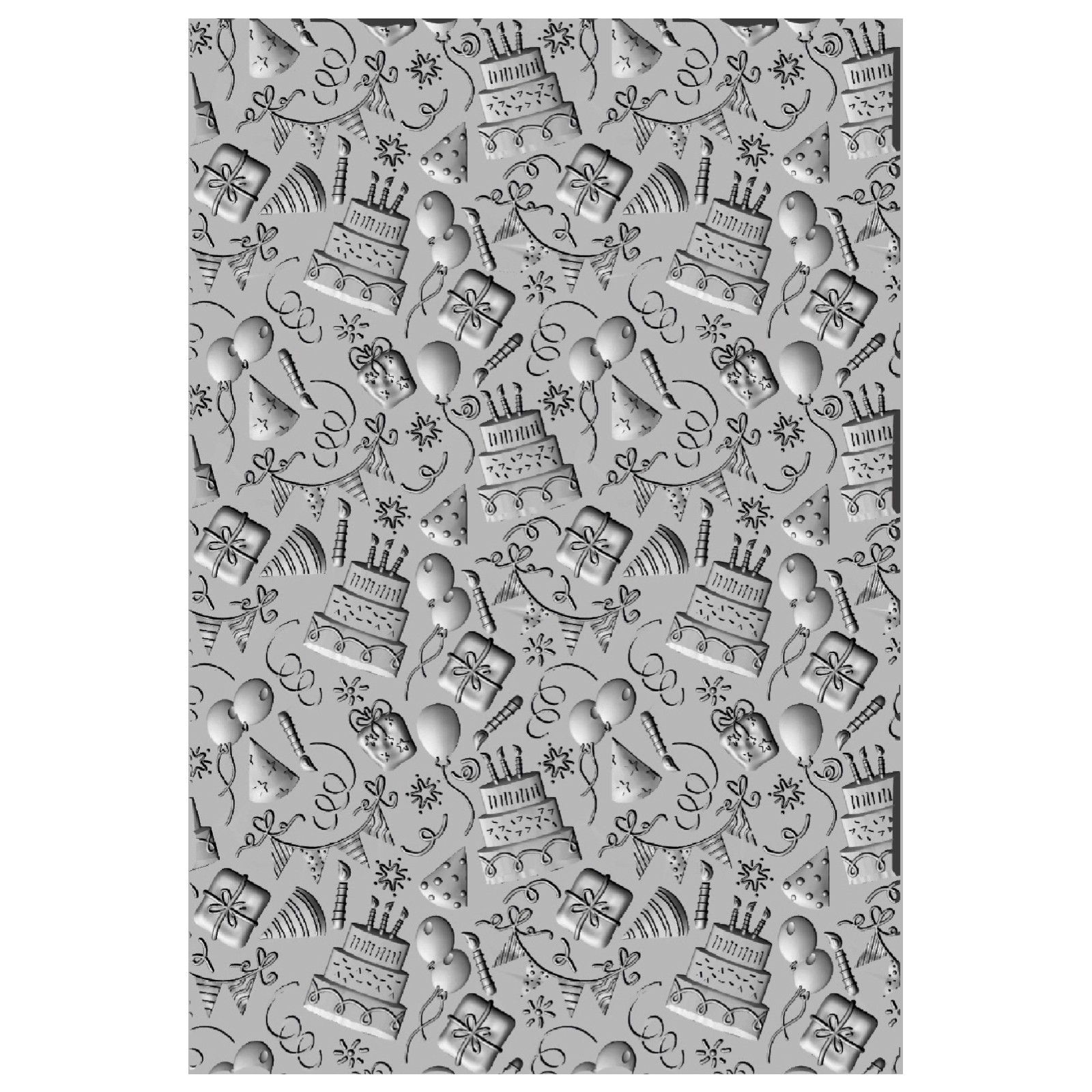 Sizzix • 3-D Textured Impressions Embossing Folder Celebrate by Kath Breen