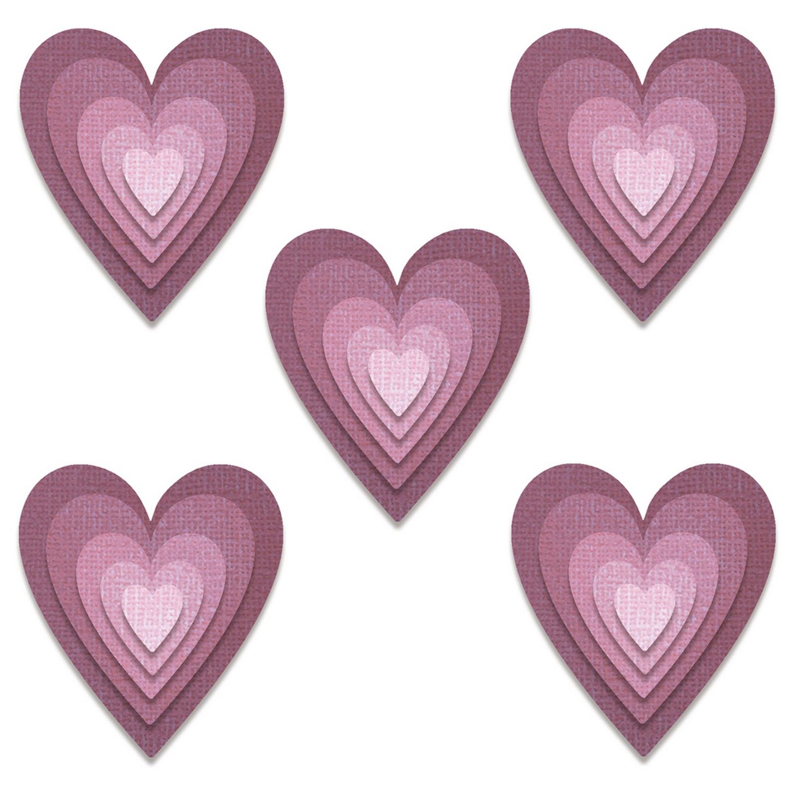 Sizzix • Tim Holtz Thinlits Die Set Stacked Tiles Hearts 25pcs