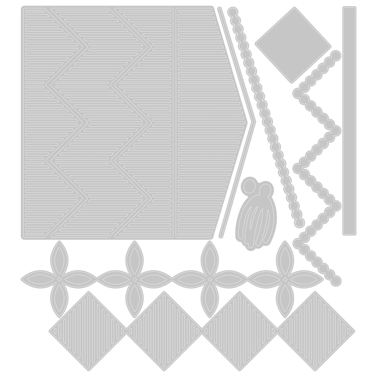 Sizzix • Thinlits Die Set 9PK Macramé Card Front de Jennifer Ogborn