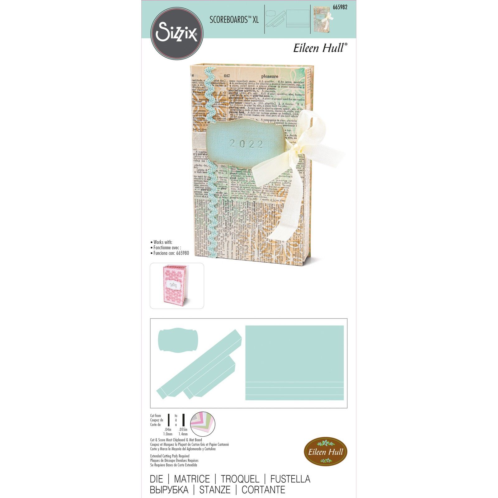 Sizzix • ScoreBoards XL Die Skinny Mini Book Box