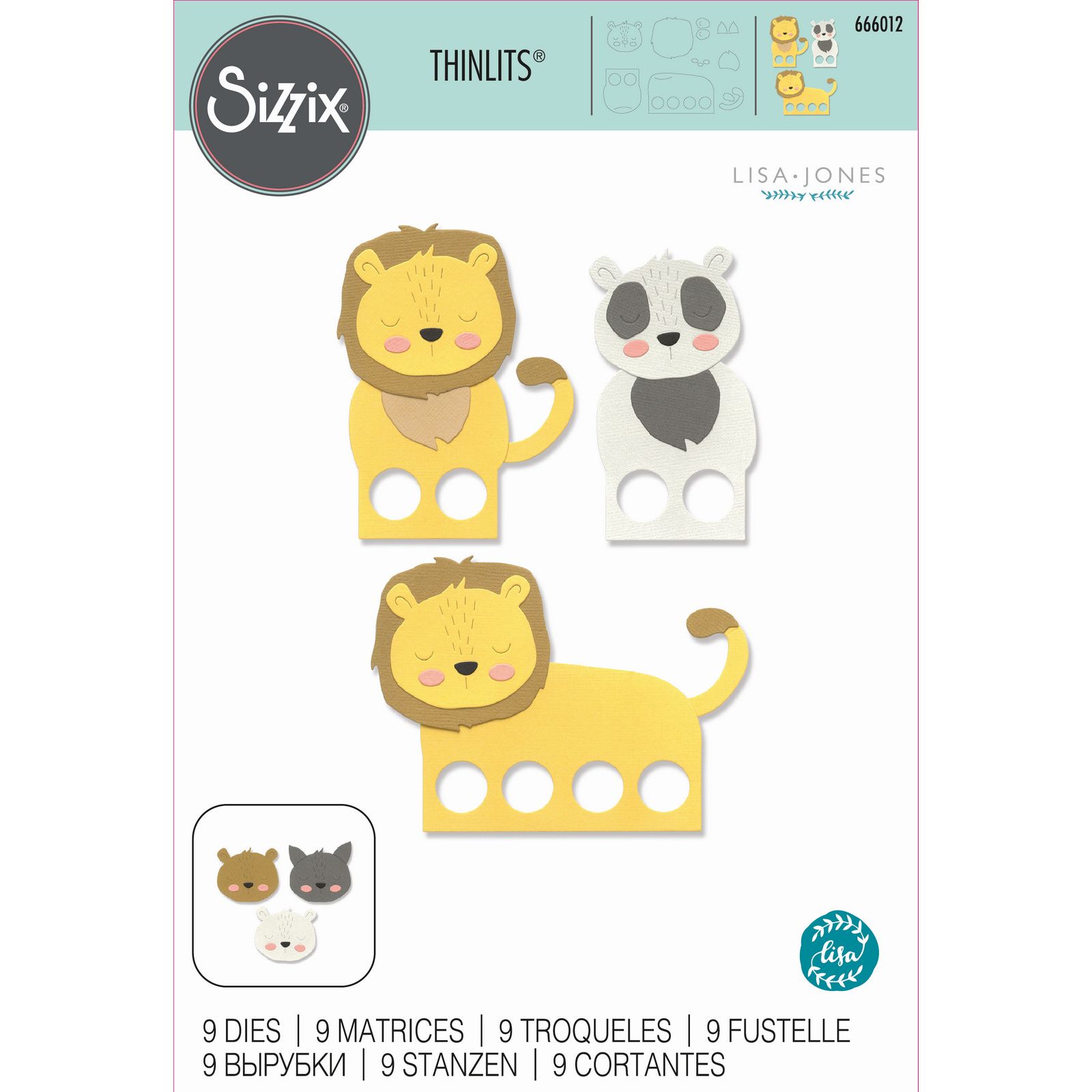Sizzix • Thinlits Die Set Animal Finger Puppets
