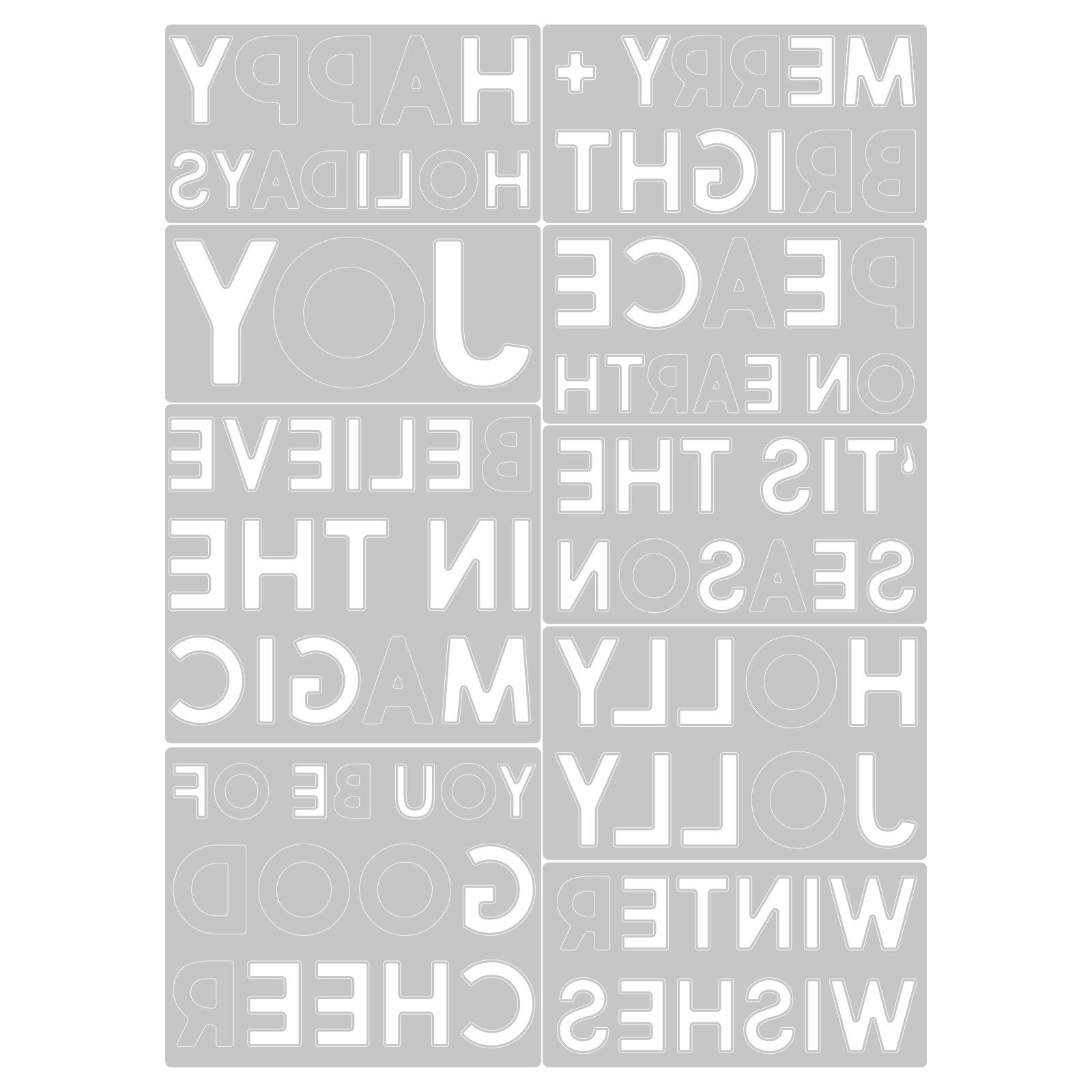 Sizzix • Tim Holtz Thinlits Die Set Bold Text Christmas 9pcs