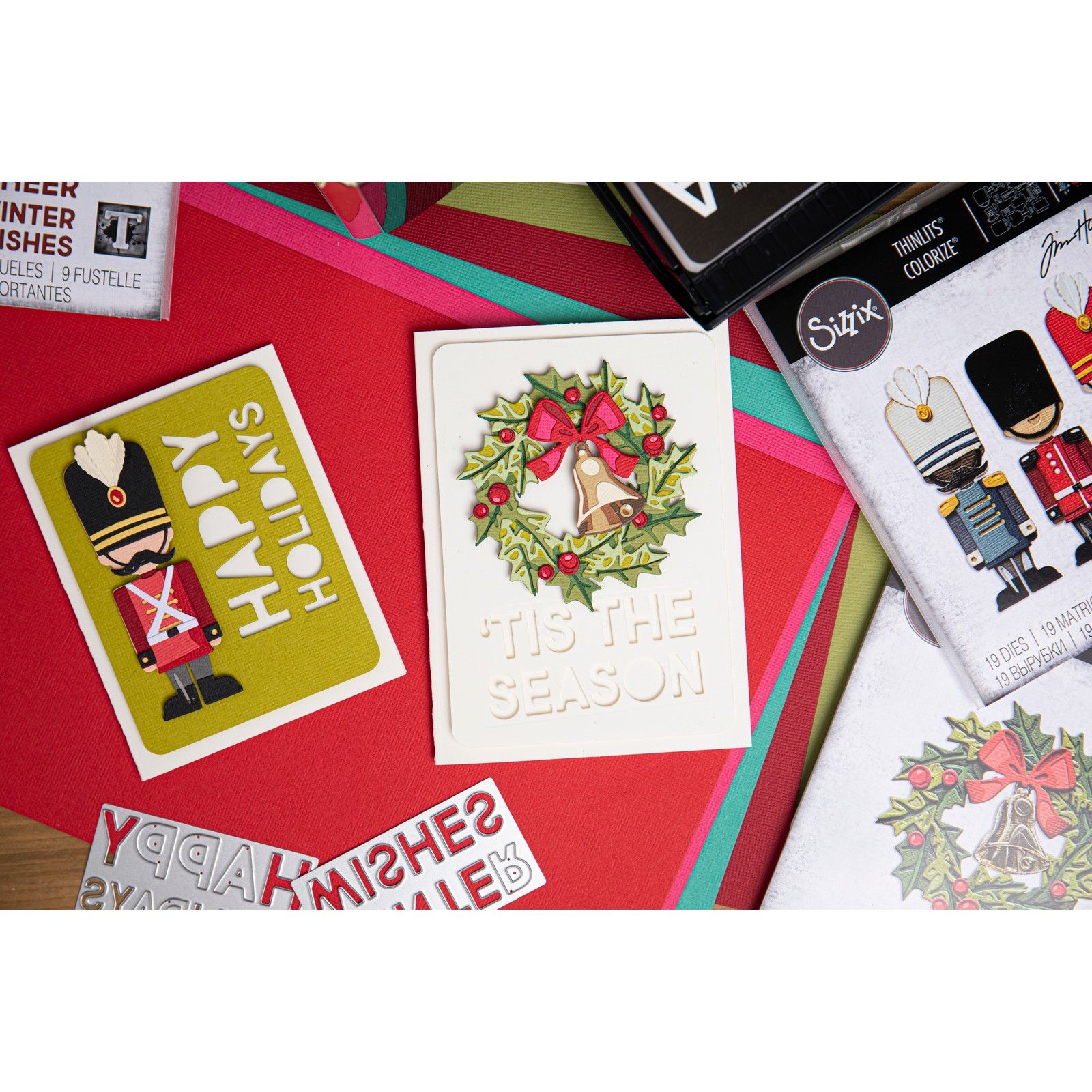 Sizzix • Tim Holtz Thinlits Die Set Bold Text Christmas 9pcs