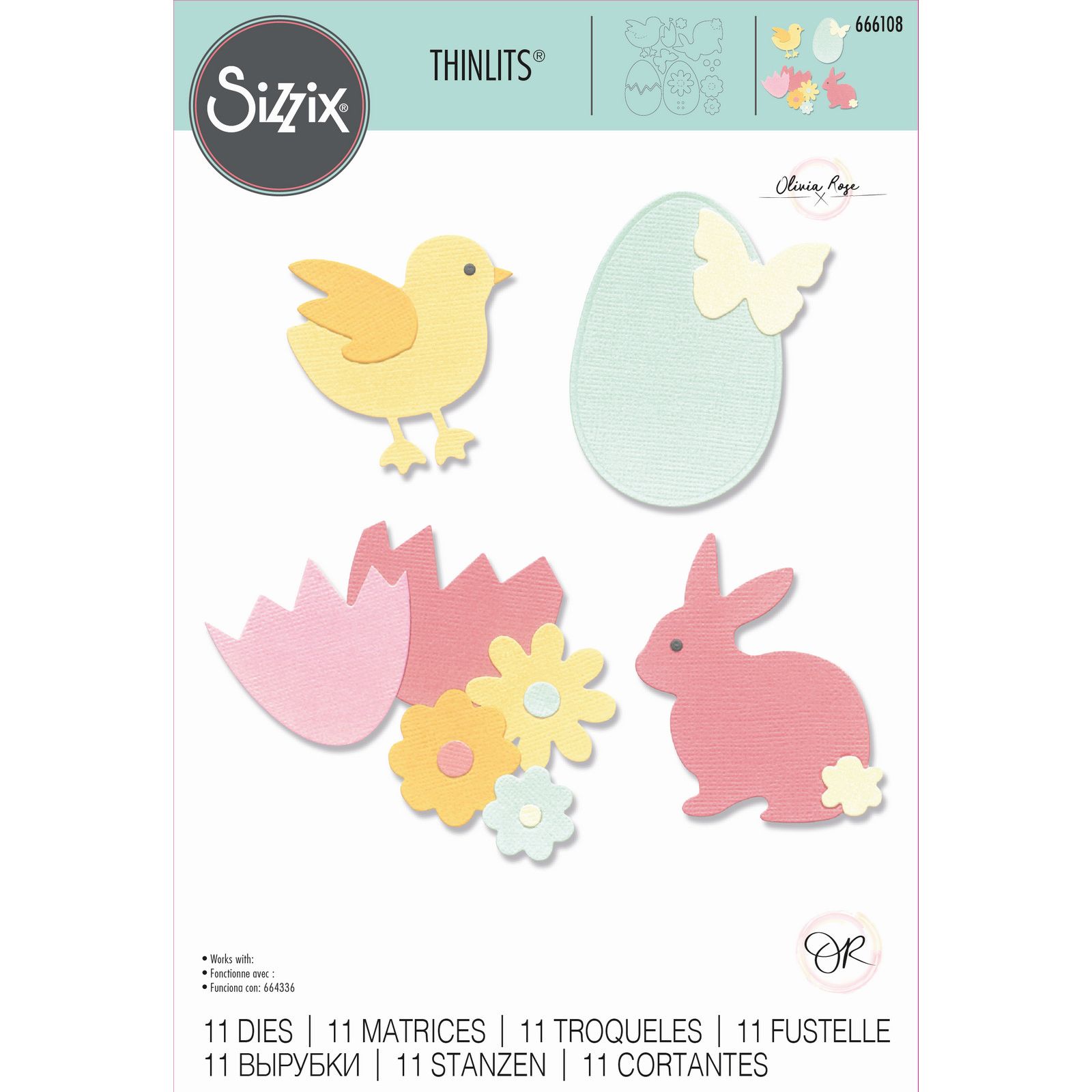 Sizzix • Thinlits Die Set Basic Easter Shapes 11pezzi