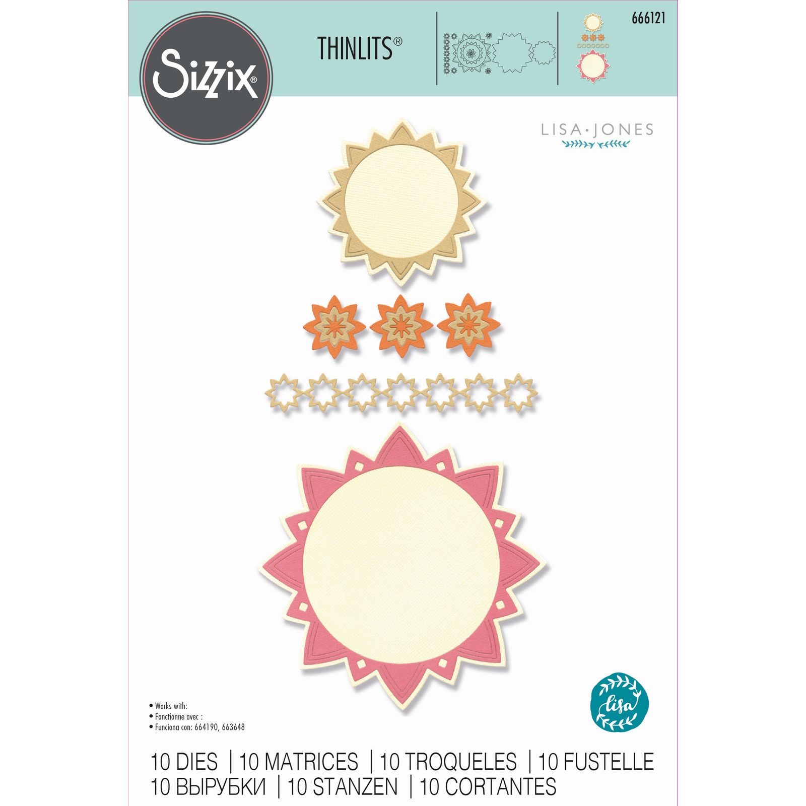 Sizzix • Thinlits Die Set Geo Frames & Borders 10pcs
