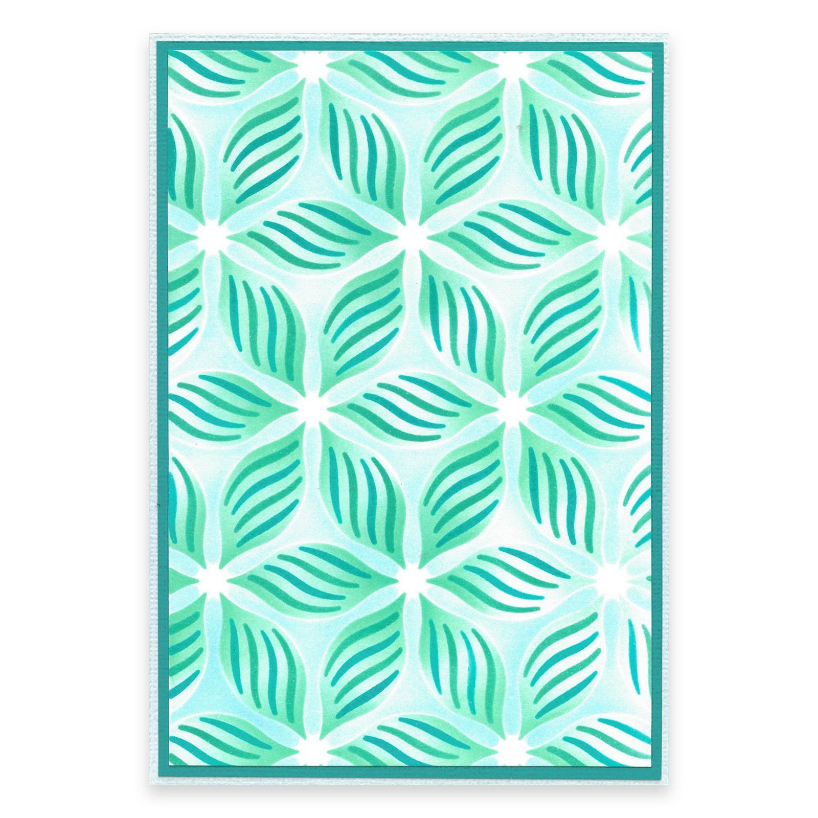 Making a card with layered stencils