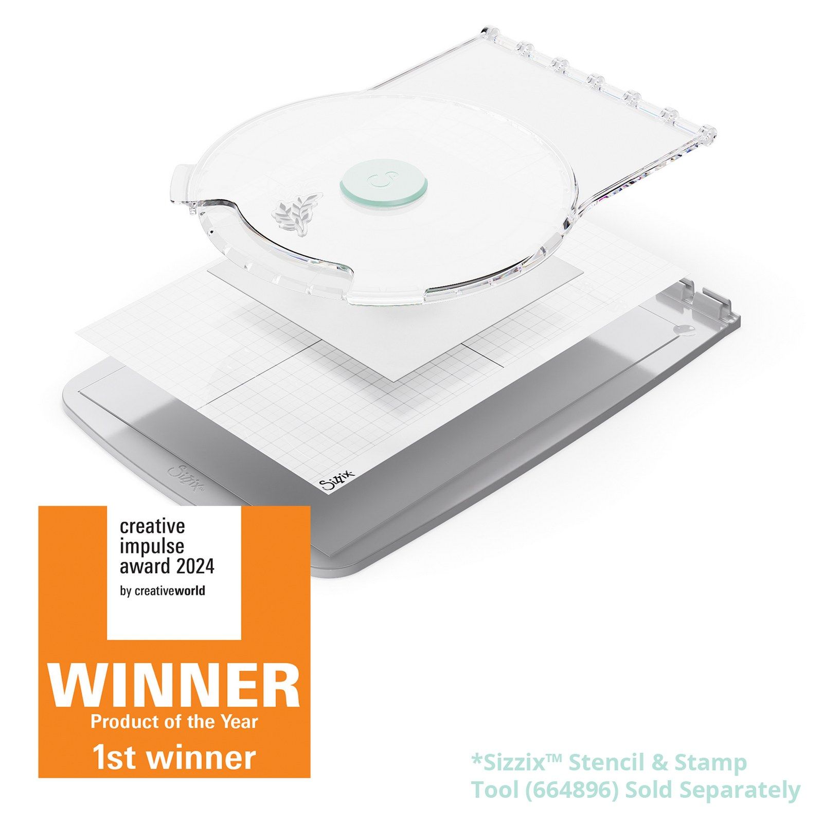 Sizzix • Stencil & Stamp Tool Accessory Stamp & Spin Tool