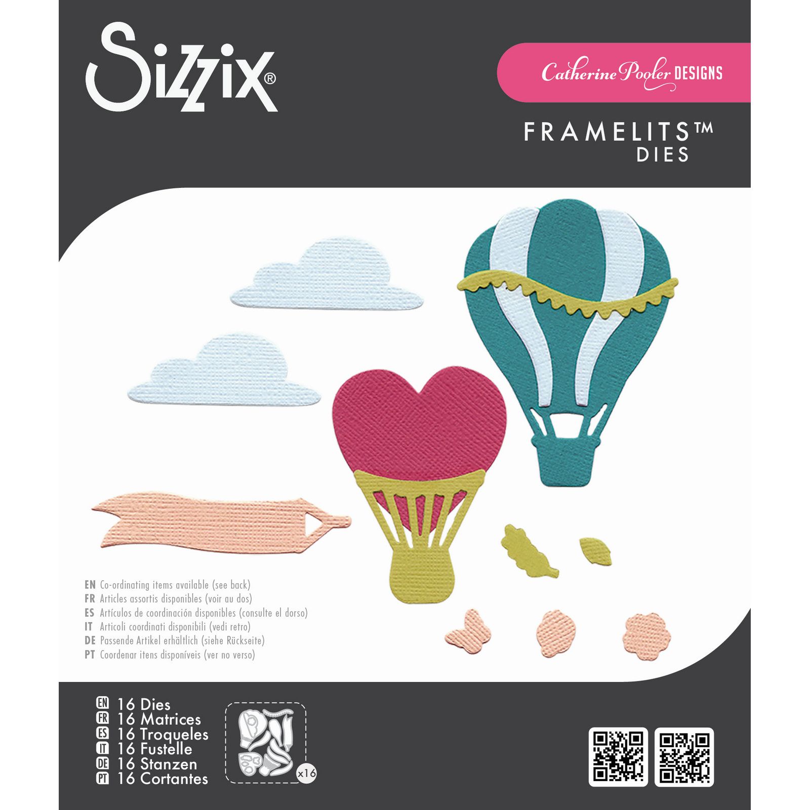 Sizzix • Framelits Die Set 16pcs Up and Away nr2 by Catherine Pooler
