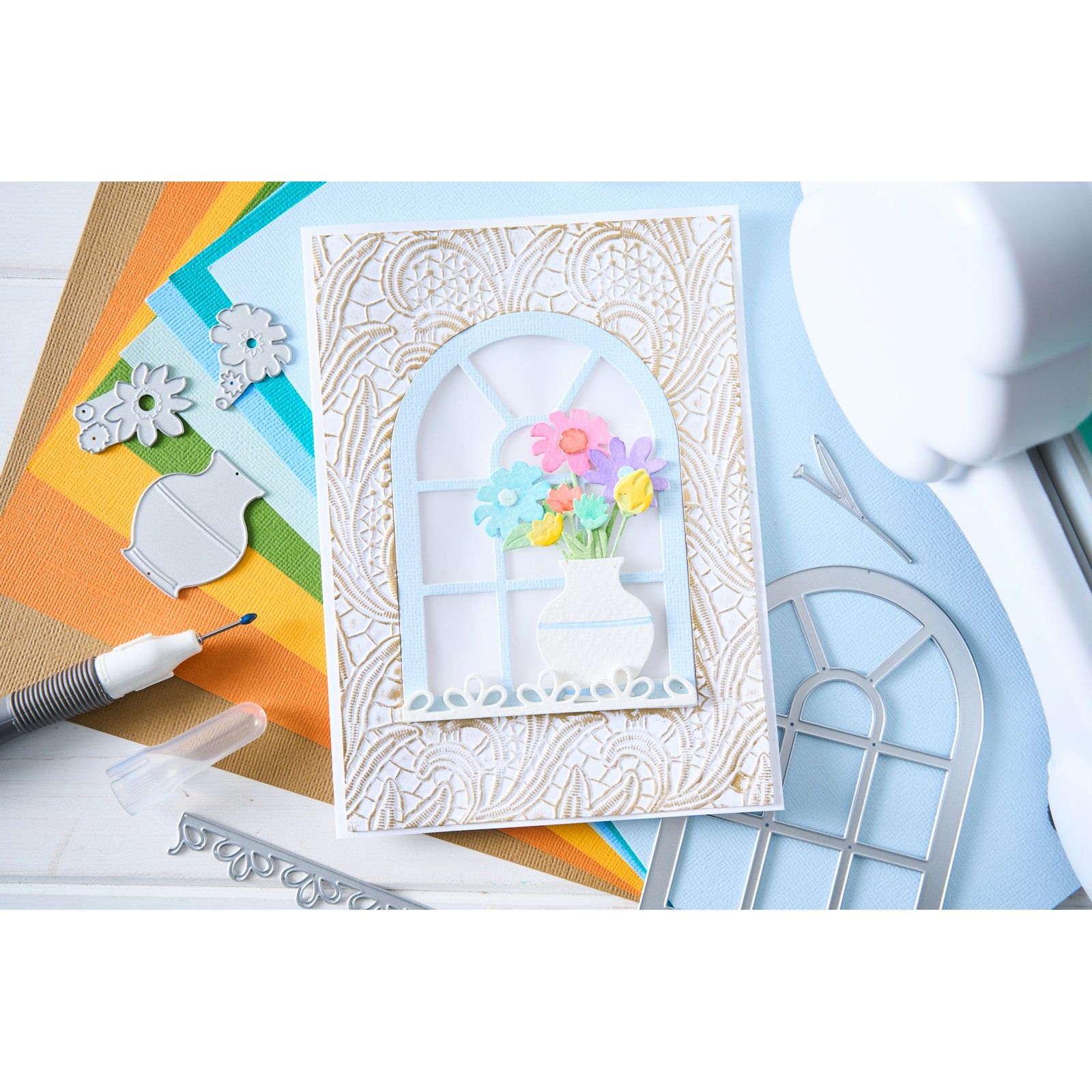 Sizzix • Thinlits 13pcs Die Set Windowsill Flowers and Vase by Eileen Hull