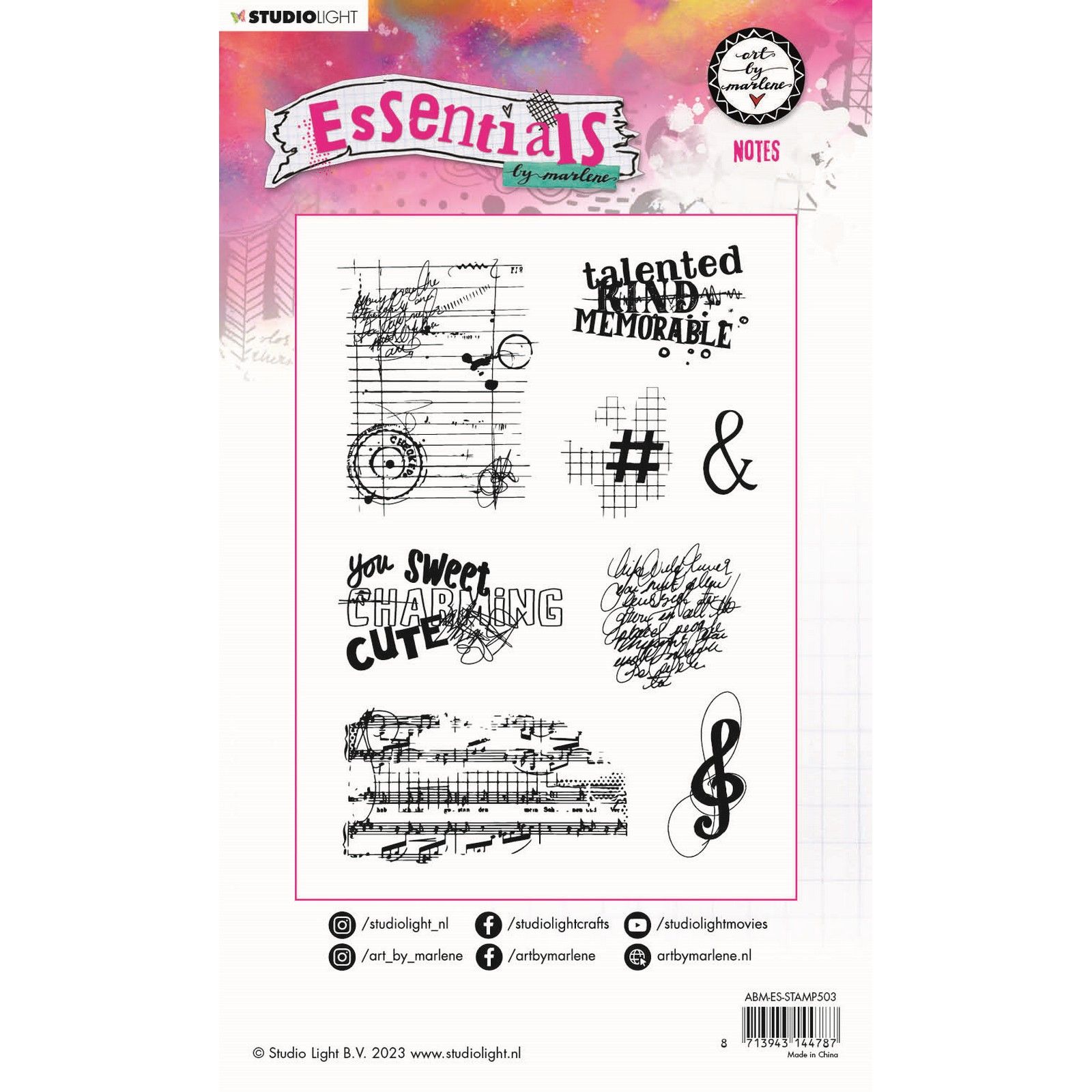 Studio Light • Essentials Clear Stamp Notes