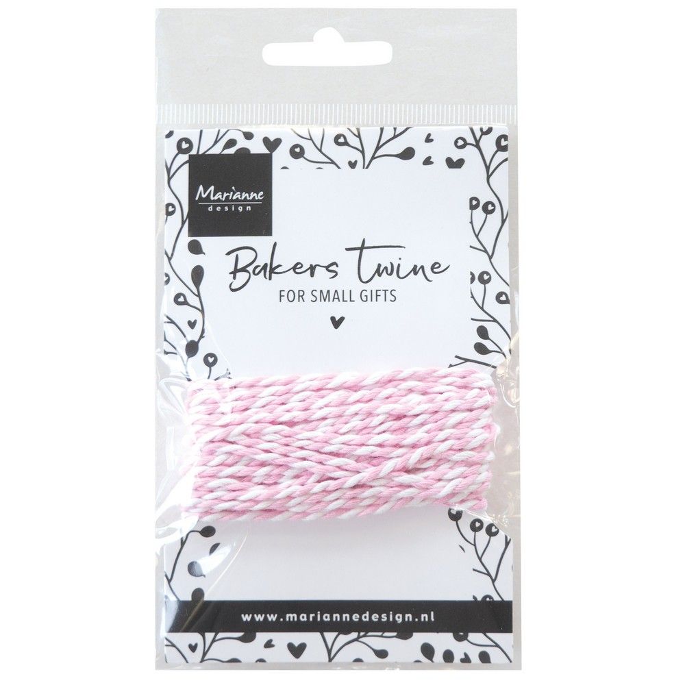 Marianne Design • Bakers Twine Light Pink/White