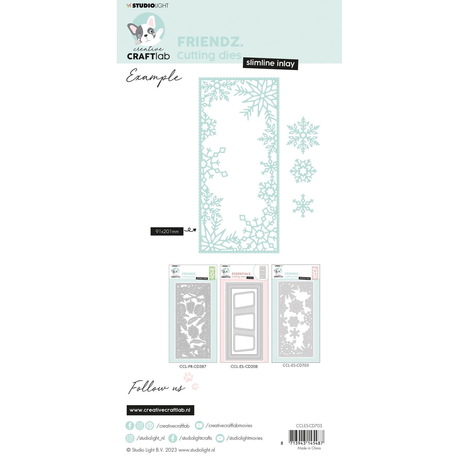 Creative Craftlab • Essentials Fustella da Taglio Slimline Inlay