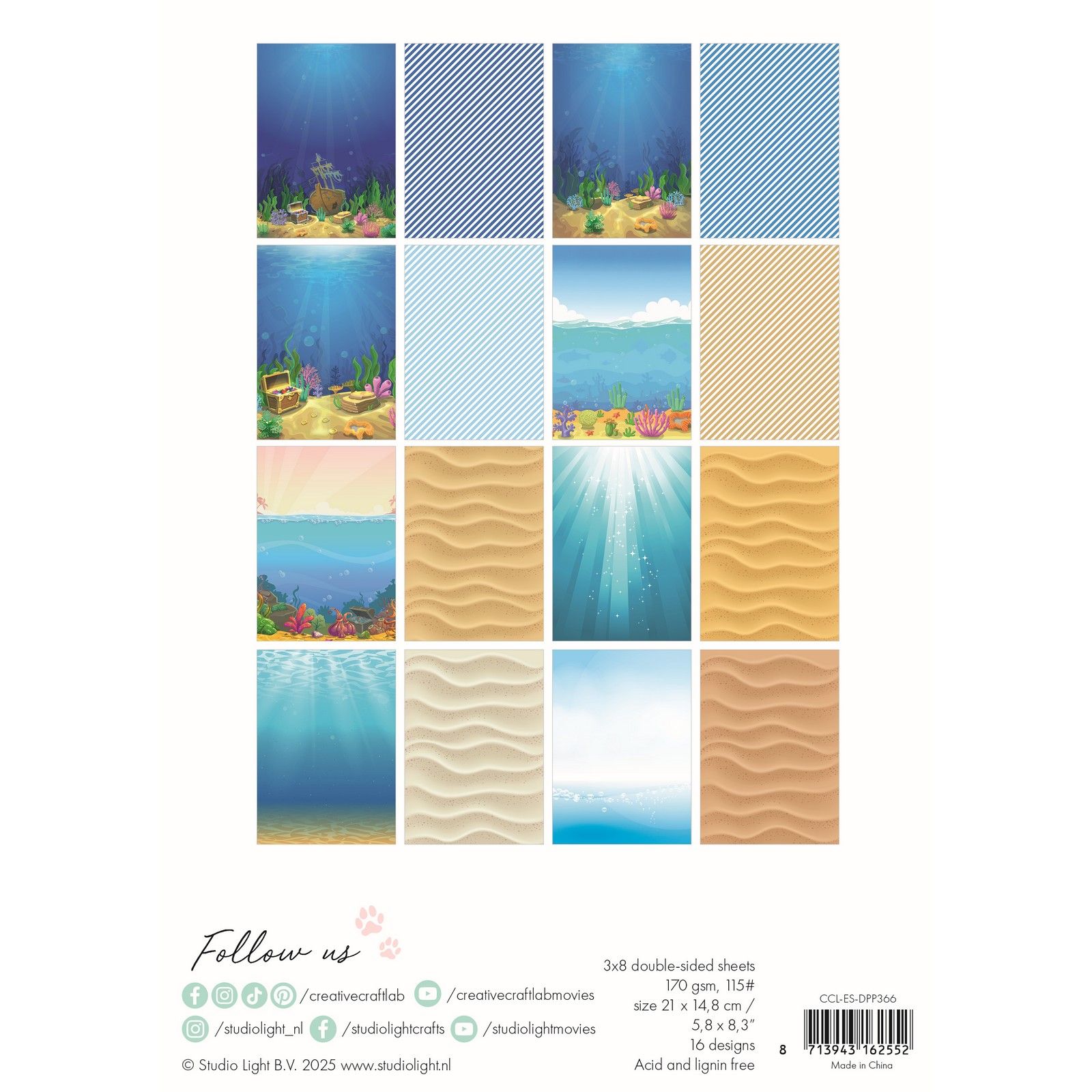 Creative Craftlab • Essentials Designer Paper Pad Make a splash
