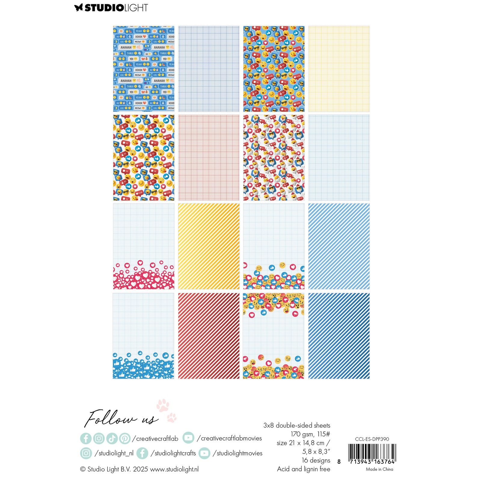 Creative Craftlab • Essentials Designer Paper Pad Speak emoji