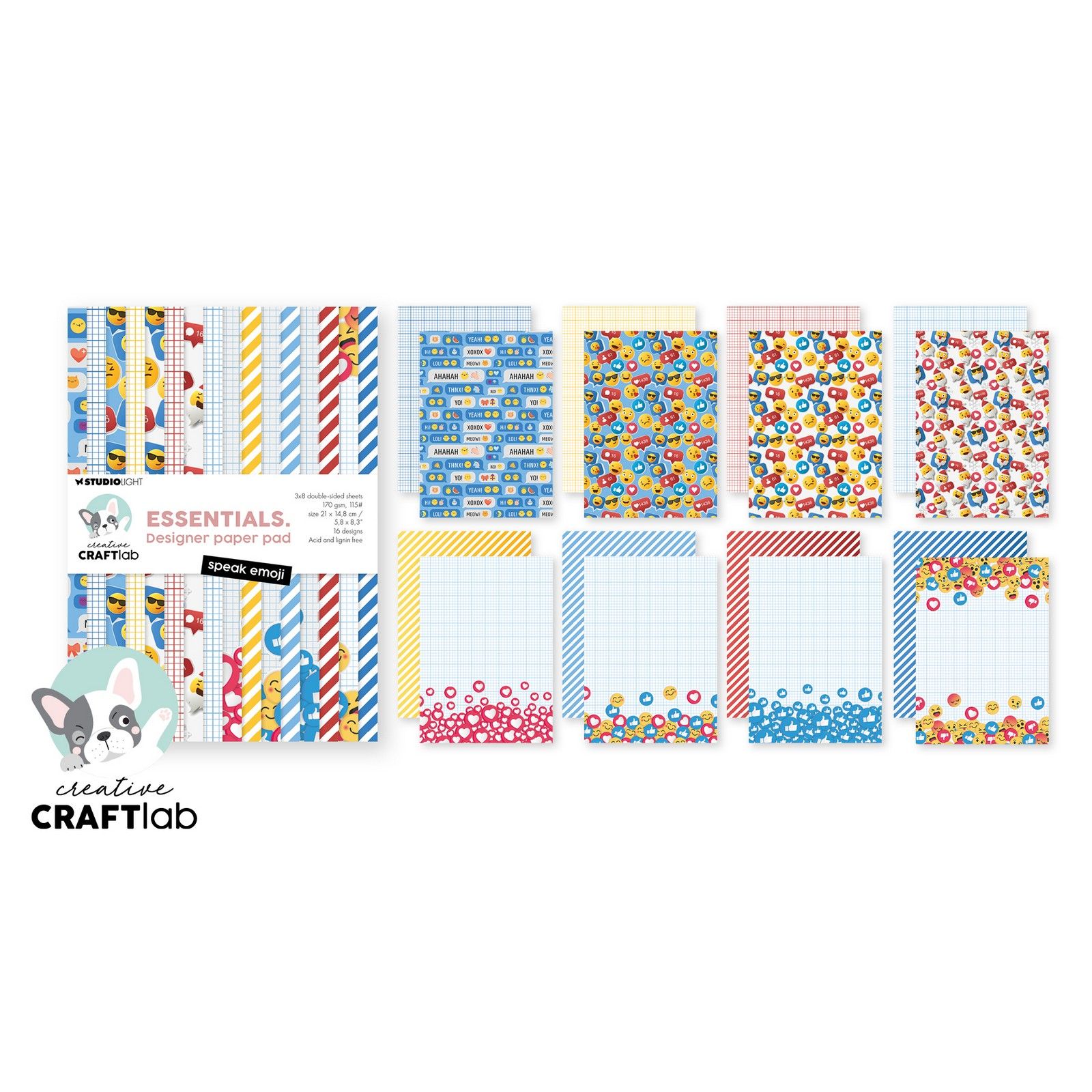 Creative Craftlab • Essentials Designer Paper Pad Speak emoji