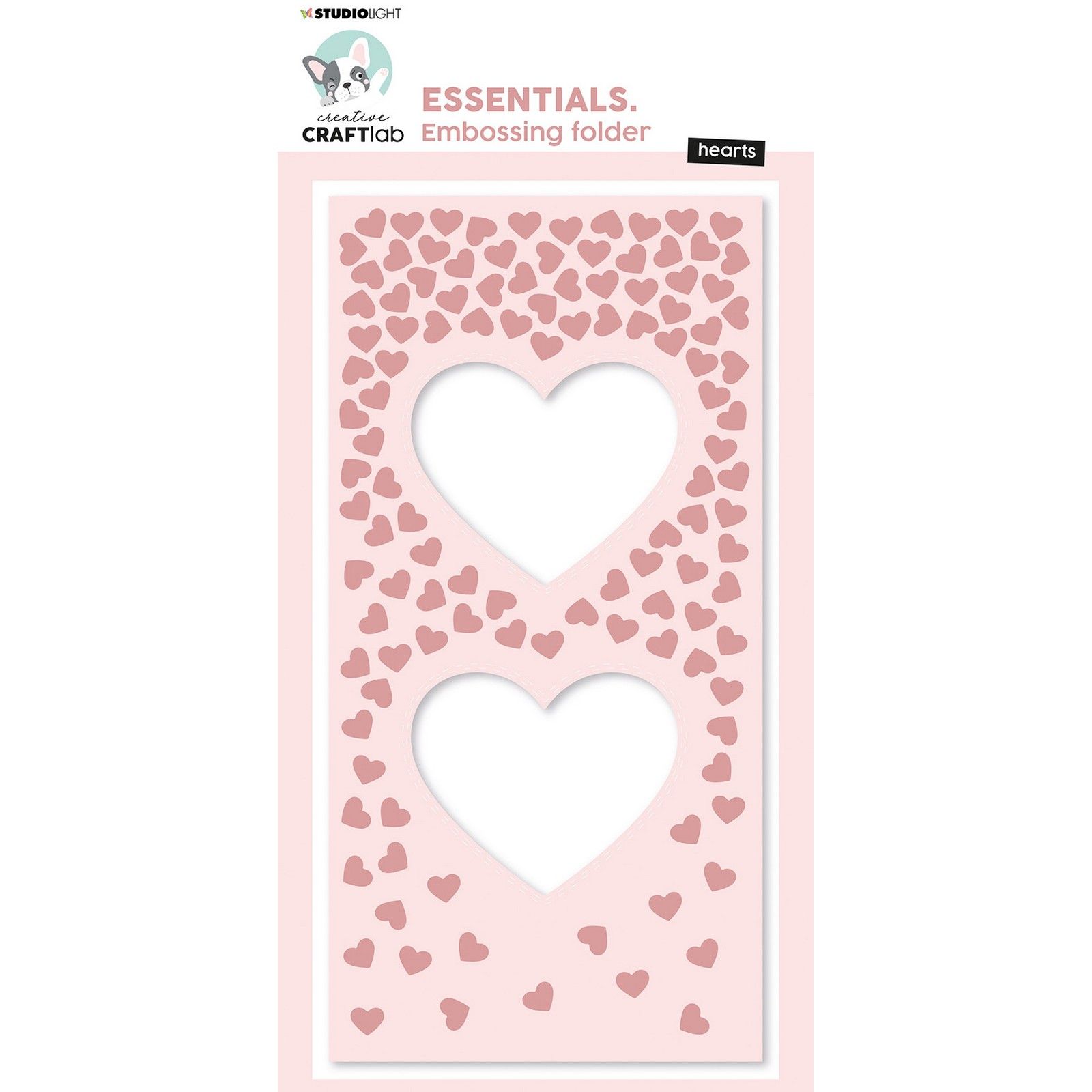 Creative Craftlab • Essentials Embossing Folder Slimline Hearts