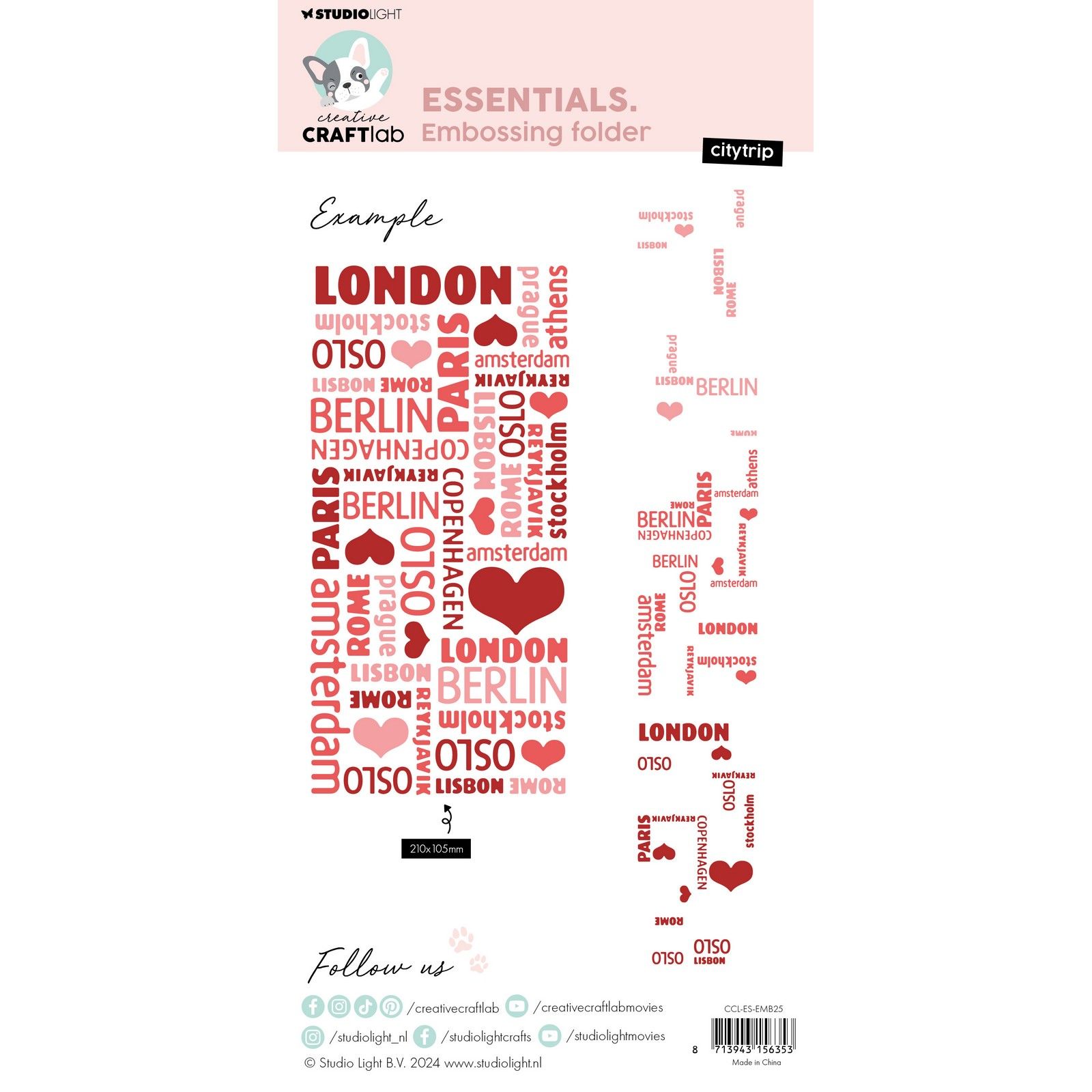Creative Craft Lab • Essentials Embossing folder Citytrip