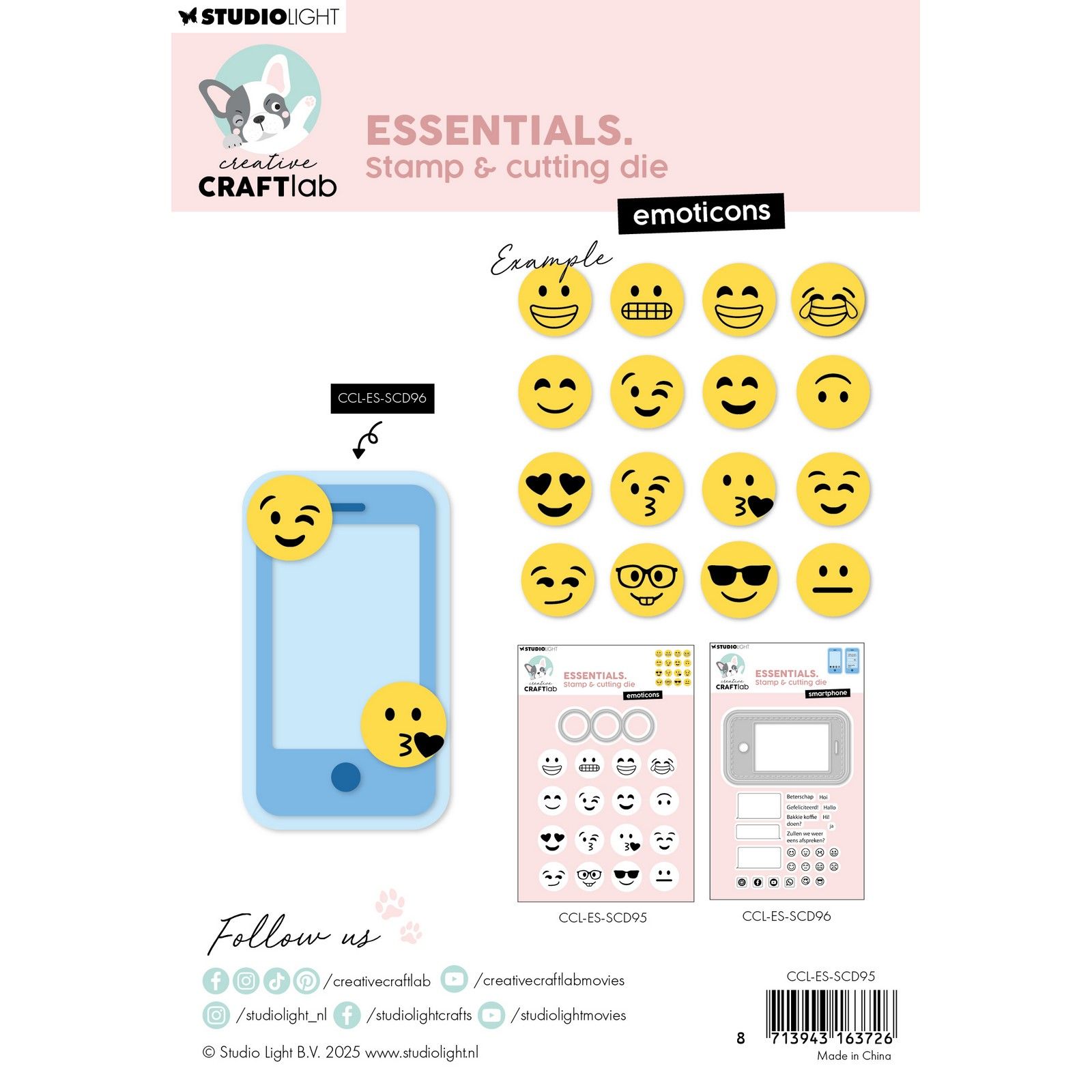 Creative Craftlab • Essentials Stamp & Cutting Die Emoticons