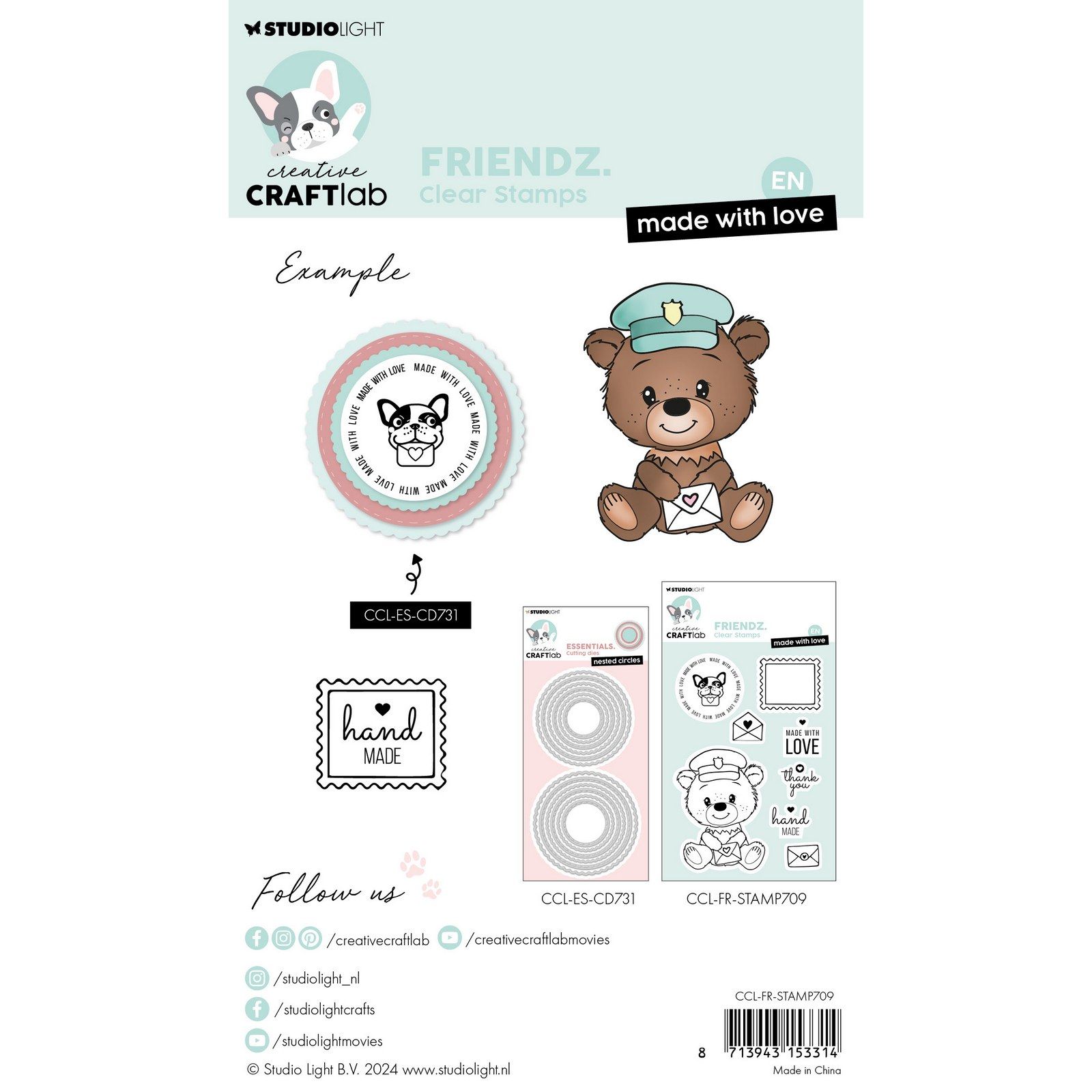 Creative Craftlab • Friendz Clear Stamp Made With Love