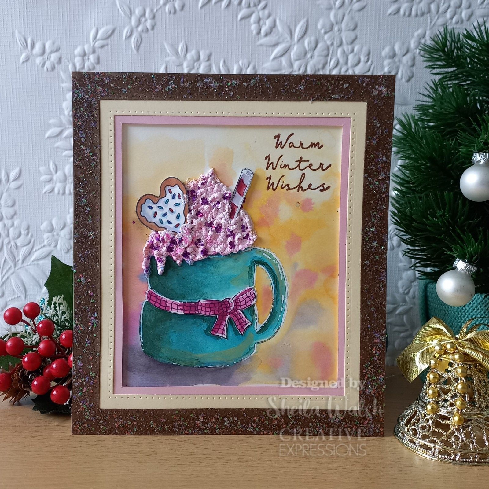 Creative Expressions • Tampon Transparent Set Novelty Christmas Mugs