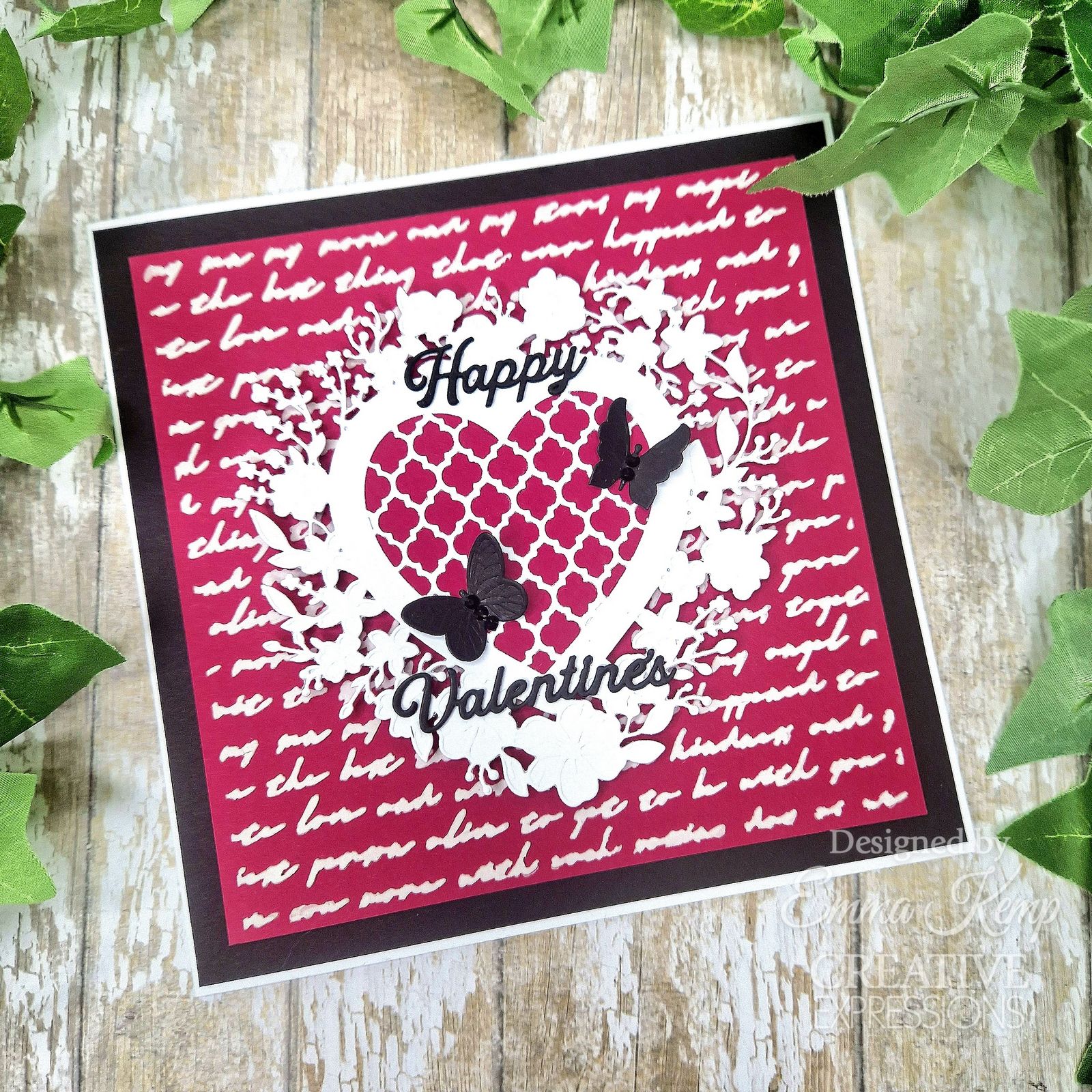 Creative Expressions • Everlasting Love Craft Die Lattice Heart Blooms