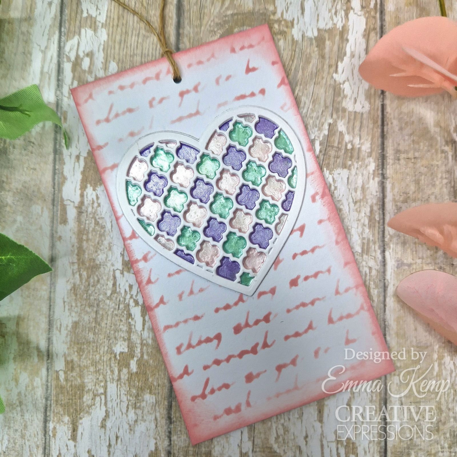 Creative Expressions • Everlasting Love Craft Die Lattice Heart Blooms