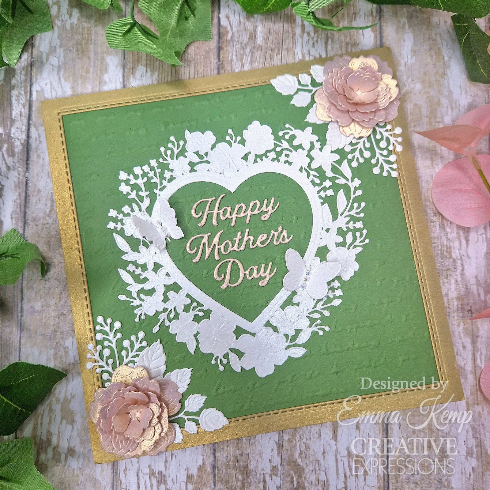 Creative Expressions • Everlasting Love Craft Die Lattice Heart Blooms